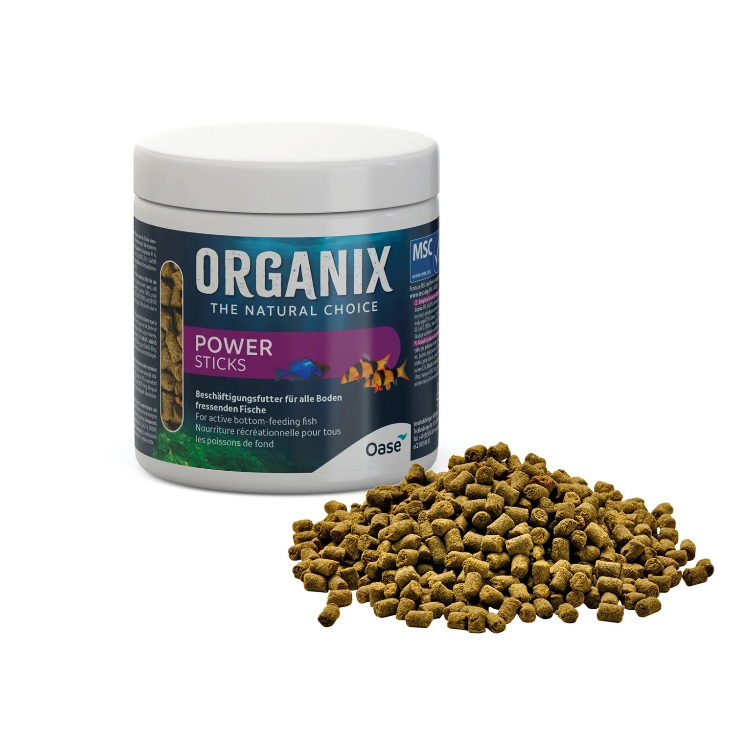 Oase Fischfutter-Sticks & Fischfutter-Pellets Organix Power Sticks 250 ...