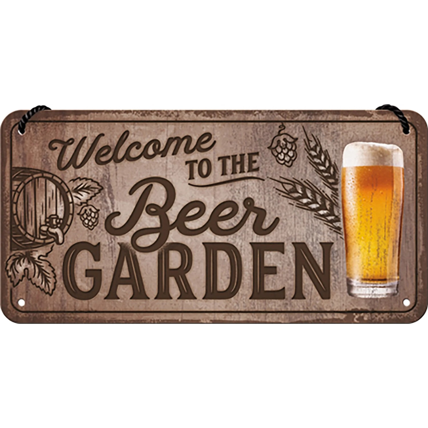 Nostalgic-Art Hängeschild Welcome to the Beer Garden 10 cm x 20 cm ...