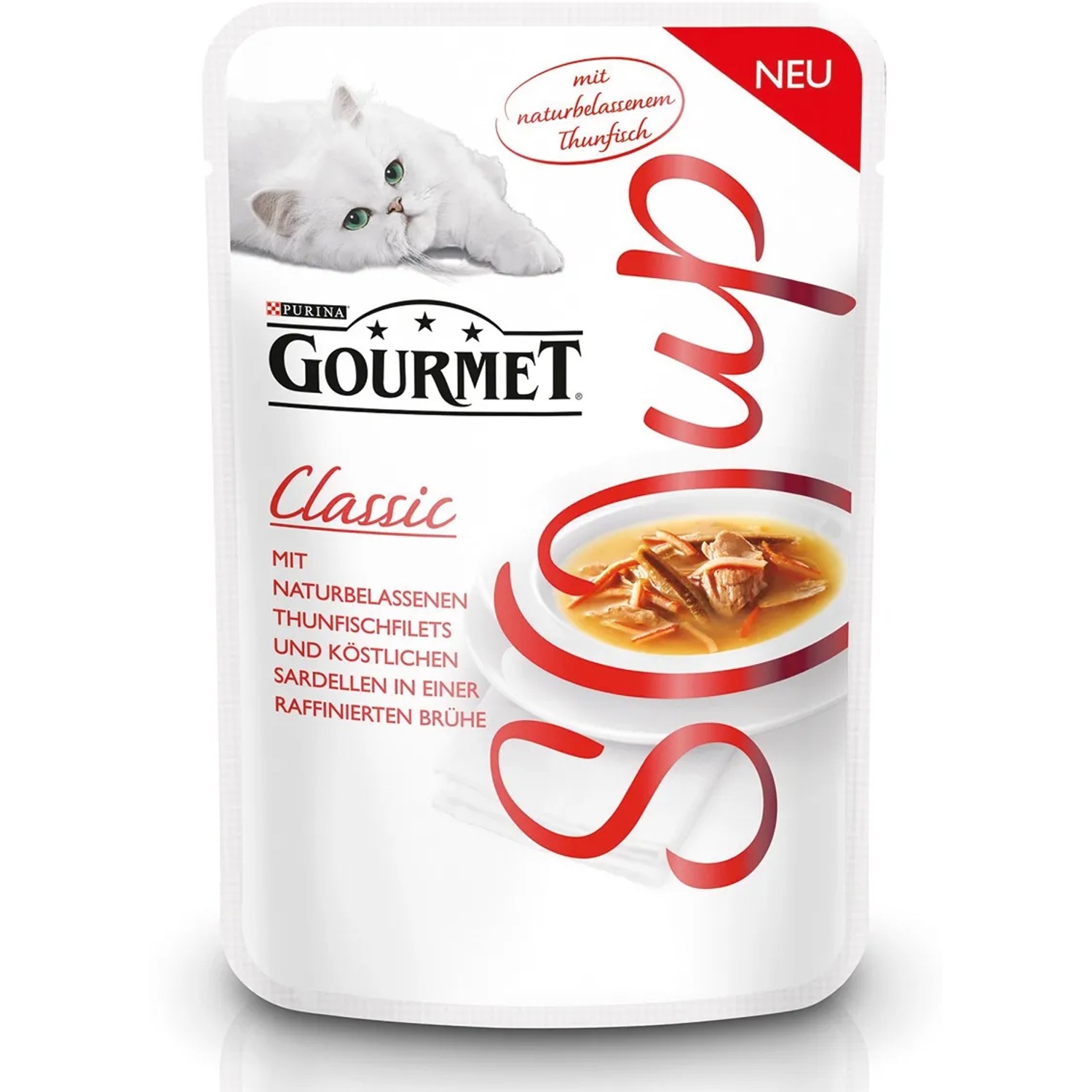 Gourmet Katzen-Nassfutter Classic Soup mit Thunfisch und Sardelle 40 g ...