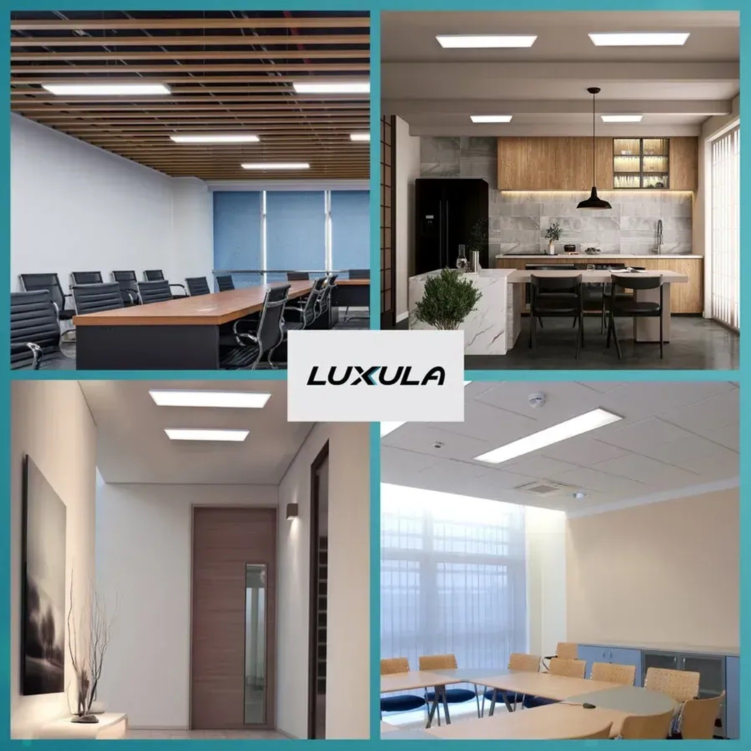 LUXULA LED Panel mit Montagerahmen 120x30 Aufbaupanel 36W 3600lm 4000K Deckenleuchte Inkl ...