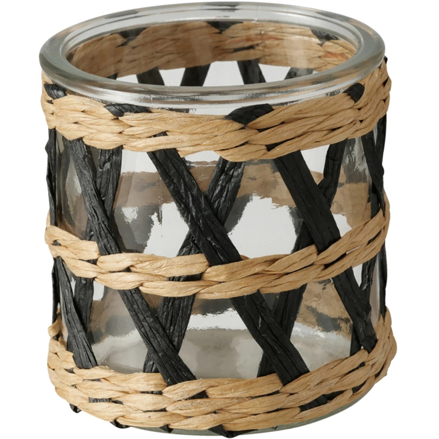 Boltze Windlicht Zima 9 cm x Ø 8 cm Schwarz-Natur kaufen bei OBI