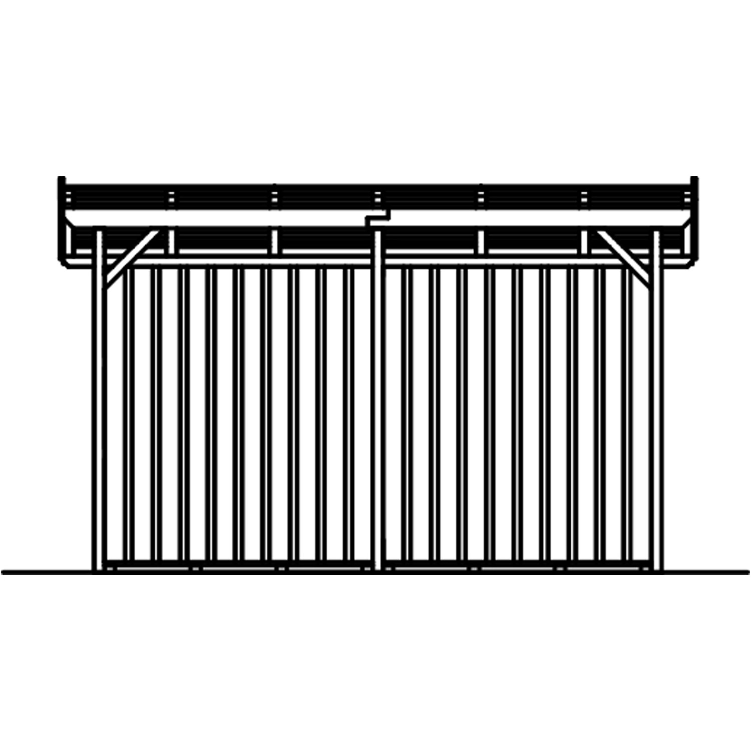 Skan Holz Holzunterstand Max 2 370 cm x 160 cm Natur kaufen bei OBI