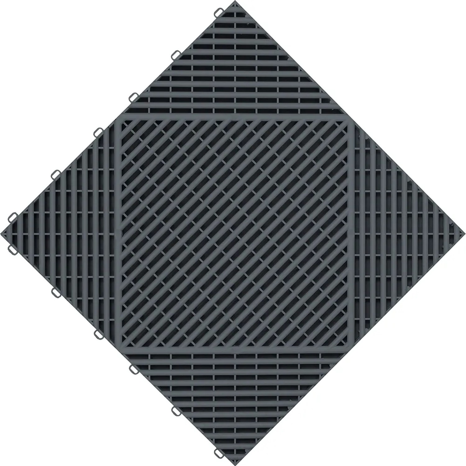 Florco Kunststoff Klickfliese classic, dunkelgrau 40x40 cm, 6 Stk/VPE ...