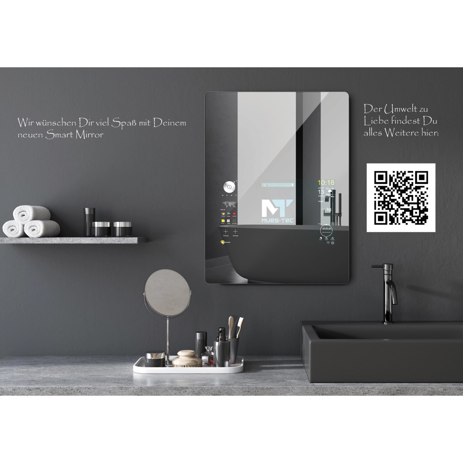 Smart LED-Spiegel interaktiv dimmbar 60 x 80 cm kaufen bei OBI