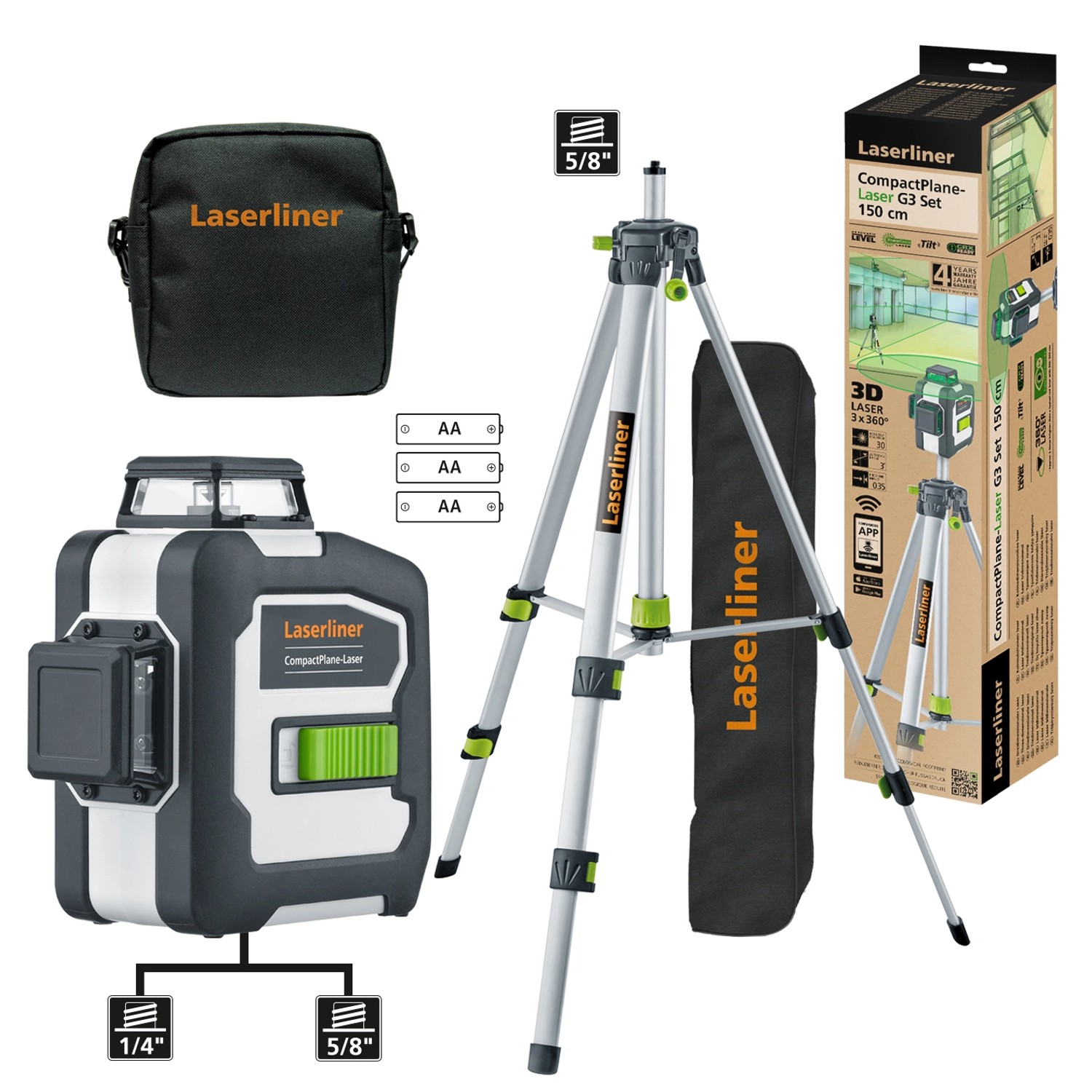 Laserliner Dreidimensionaler Laser Set CompactPlane-Laser 3G kaufen bei OBI