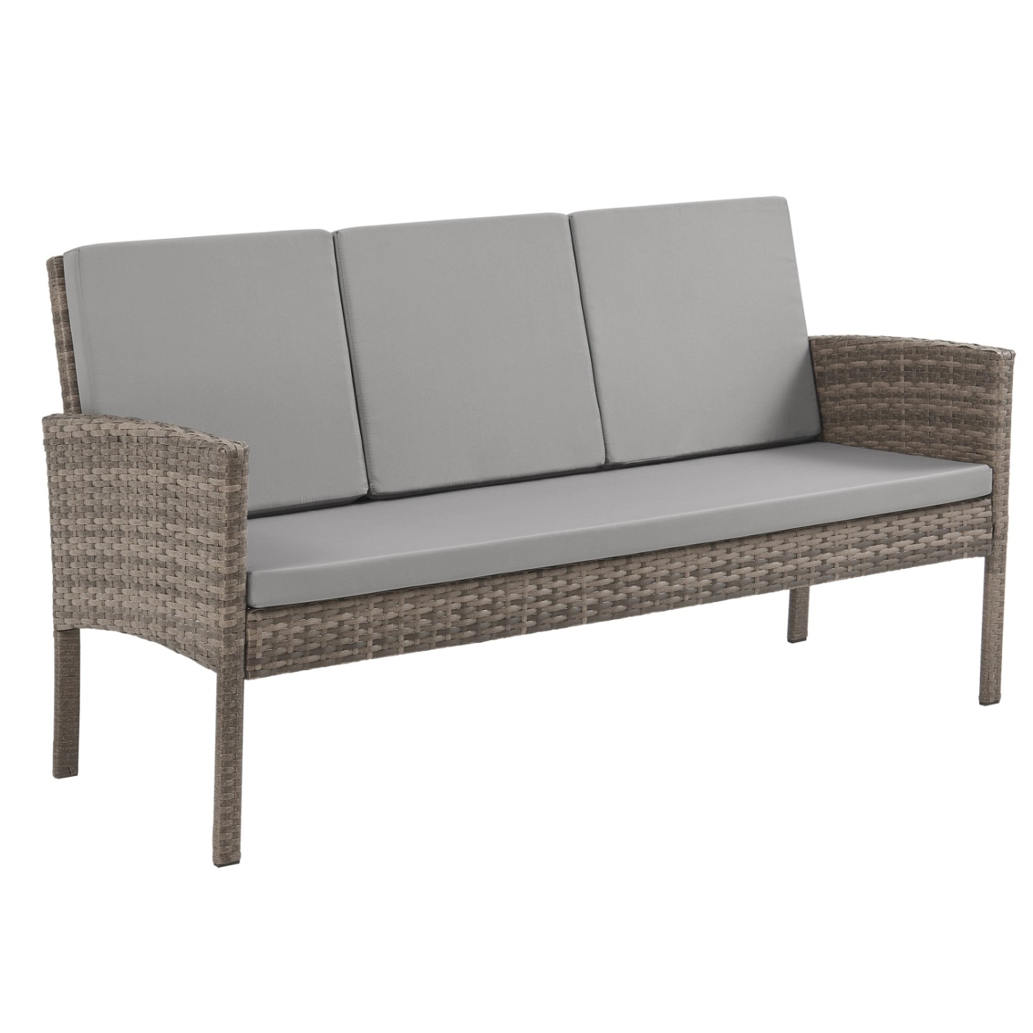 Svita Denver Polyrattan Gartenmöbel Set Essgruppe Lounge Esstisch Braun