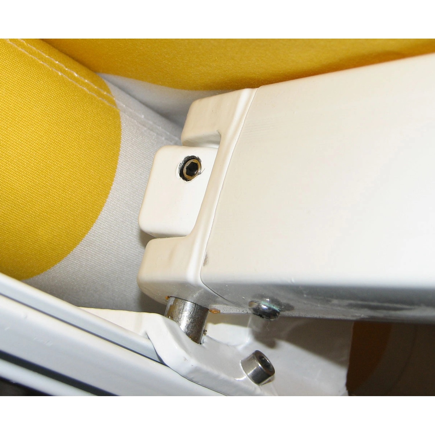 MCW Kassetten-Markise H124 mit Volant 5x3m Polyester Grau/Weiß kaufen bei OBI