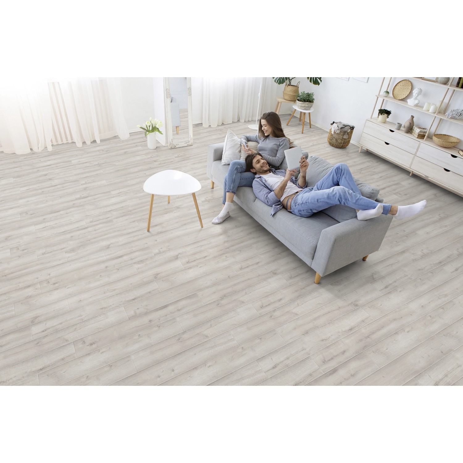 Kaindl Masterfloor Laminat 12 mm Eiche Historic Arctic kaufen bei OBI