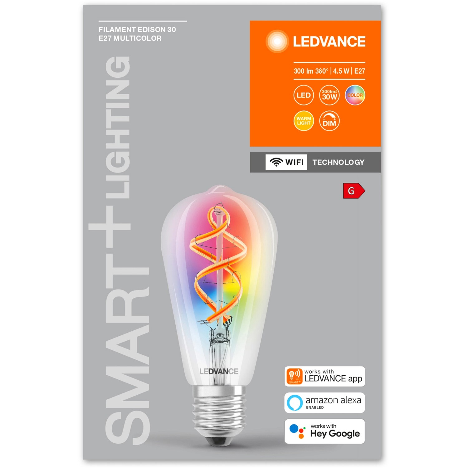 Ledvance Smart+ Leuchtmittel Wifi Filament Edison RGBW E27/4,5 W Klar kaufen bei OBI