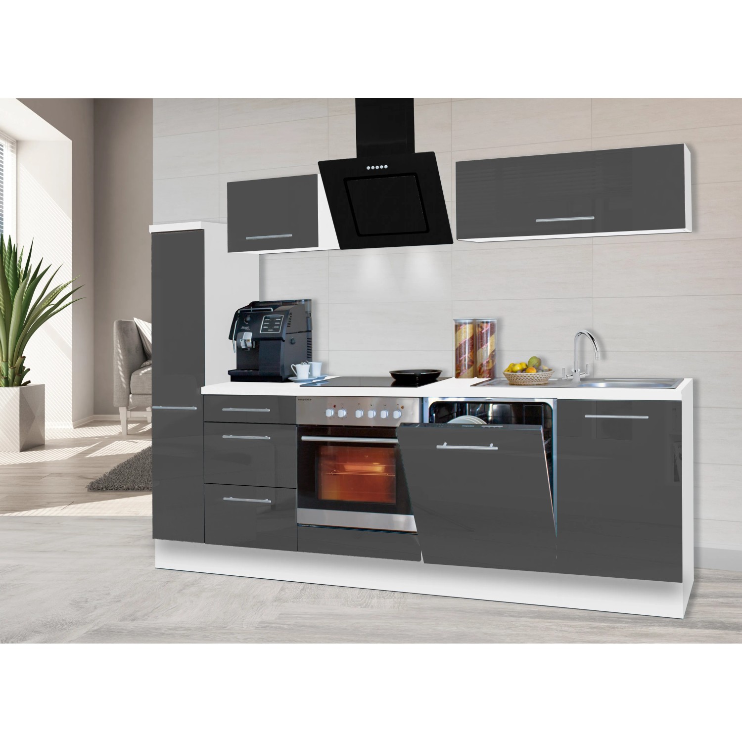 Luxus Küchenzeile 250 Cm Bild