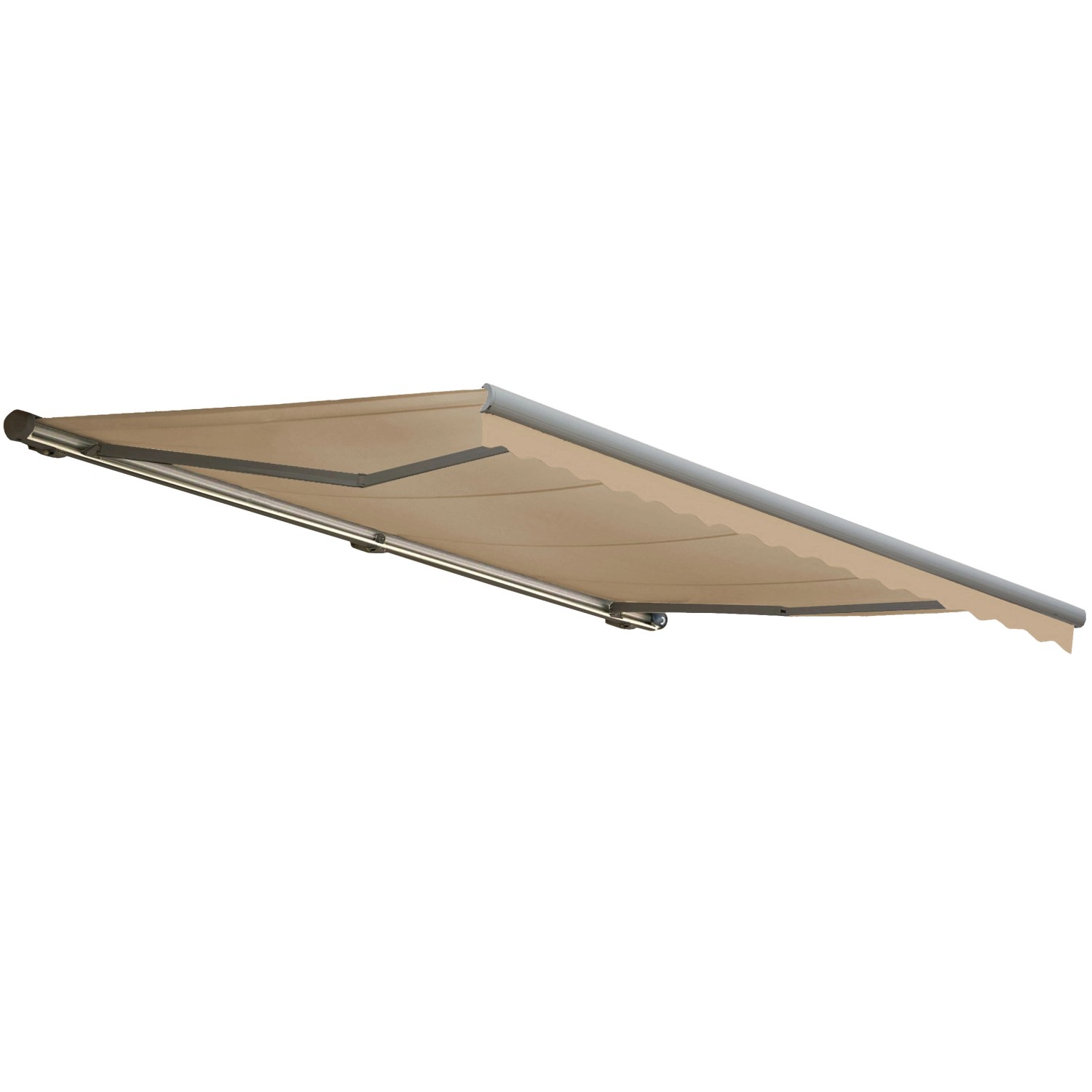 MCW Kassetten-Markise H124 mit Volant 5x3m Polyester Creme Grau kaufen bei OBI