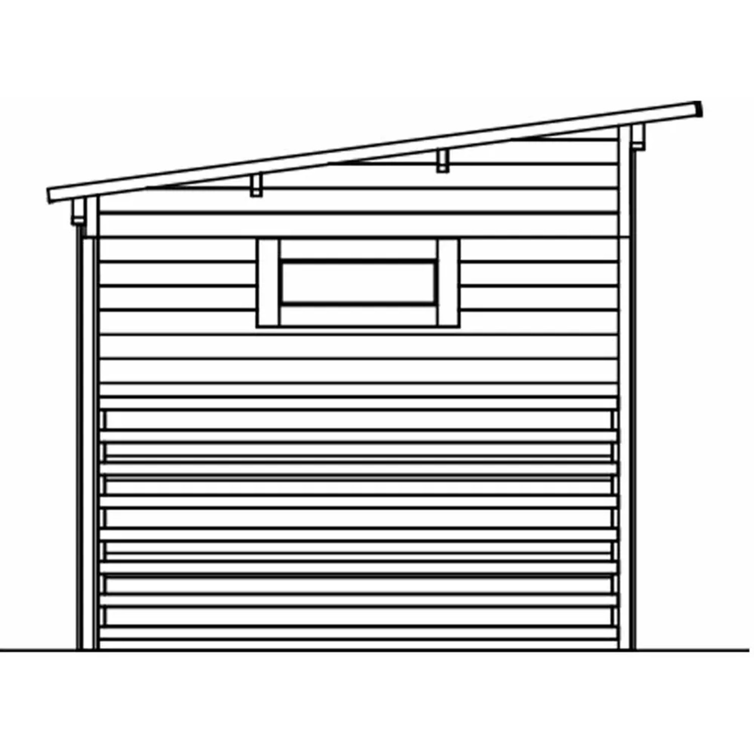 Skan Holz Holzunterstand Vimmerby 370 x 250 cm Schiefergrau kaufen bei OBI