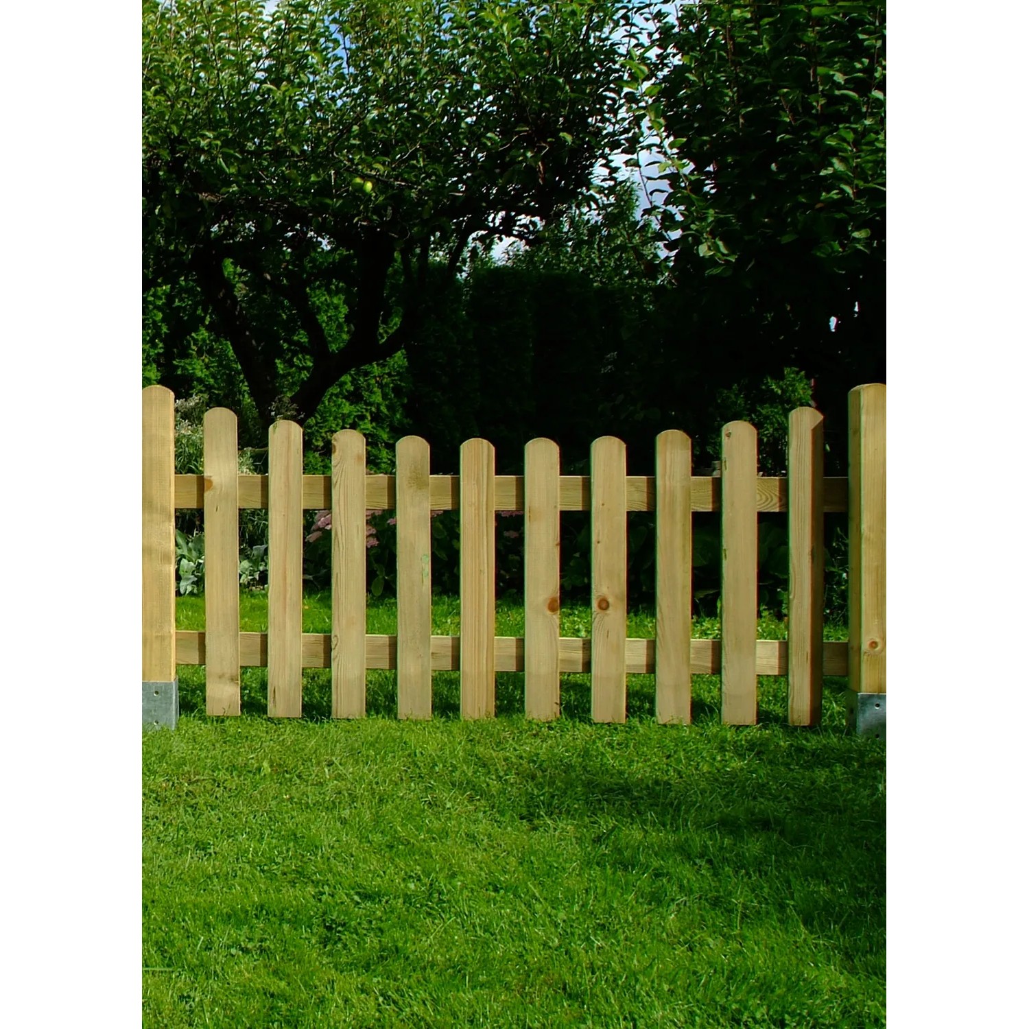 Staketenzaun mit Abwärtsbogen druckimprägniert 85 cm x 180 cm kaufen ...