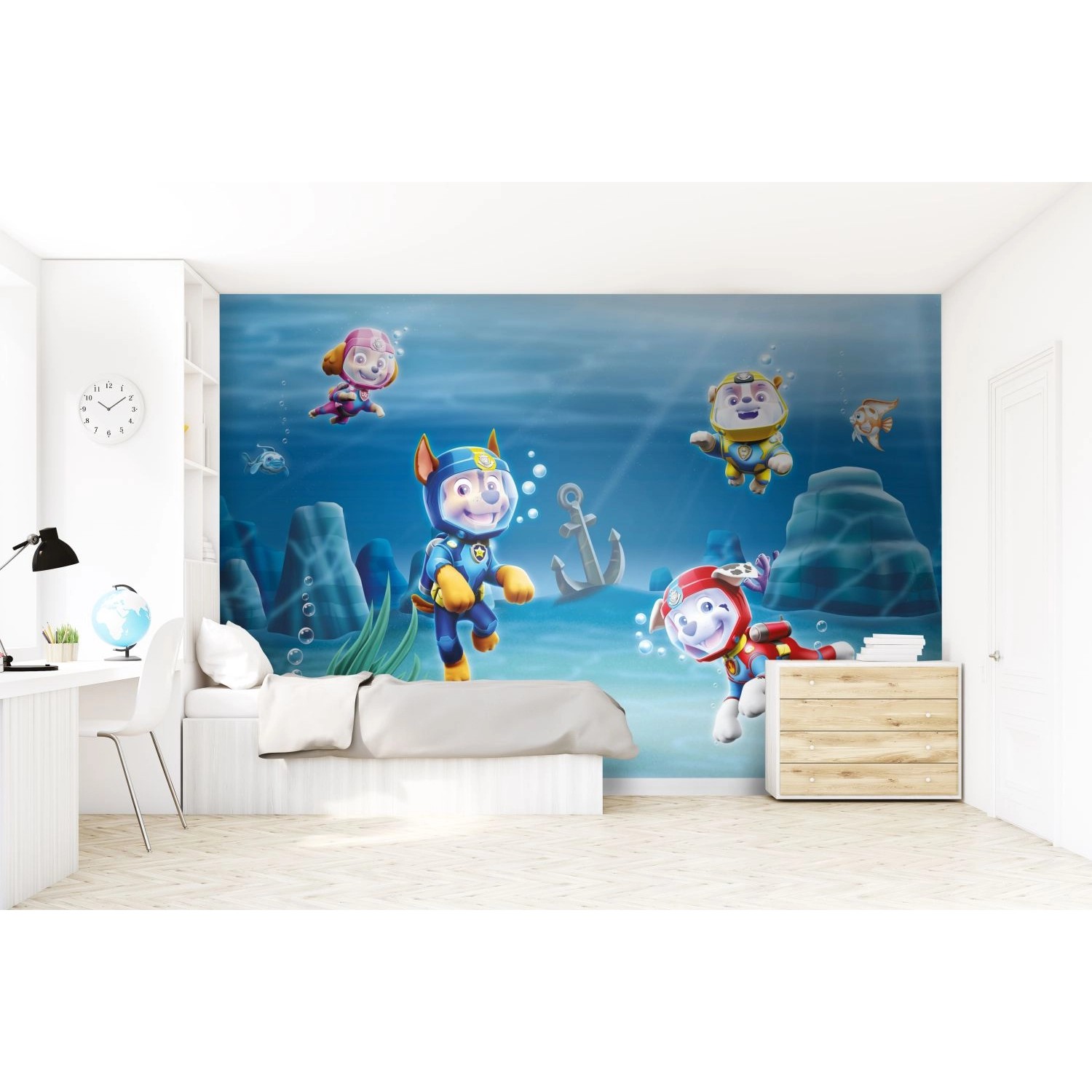 Sanders & Sanders Fototapete Paw Patrol Blau 360 x 270 cm 600599 kaufen ...