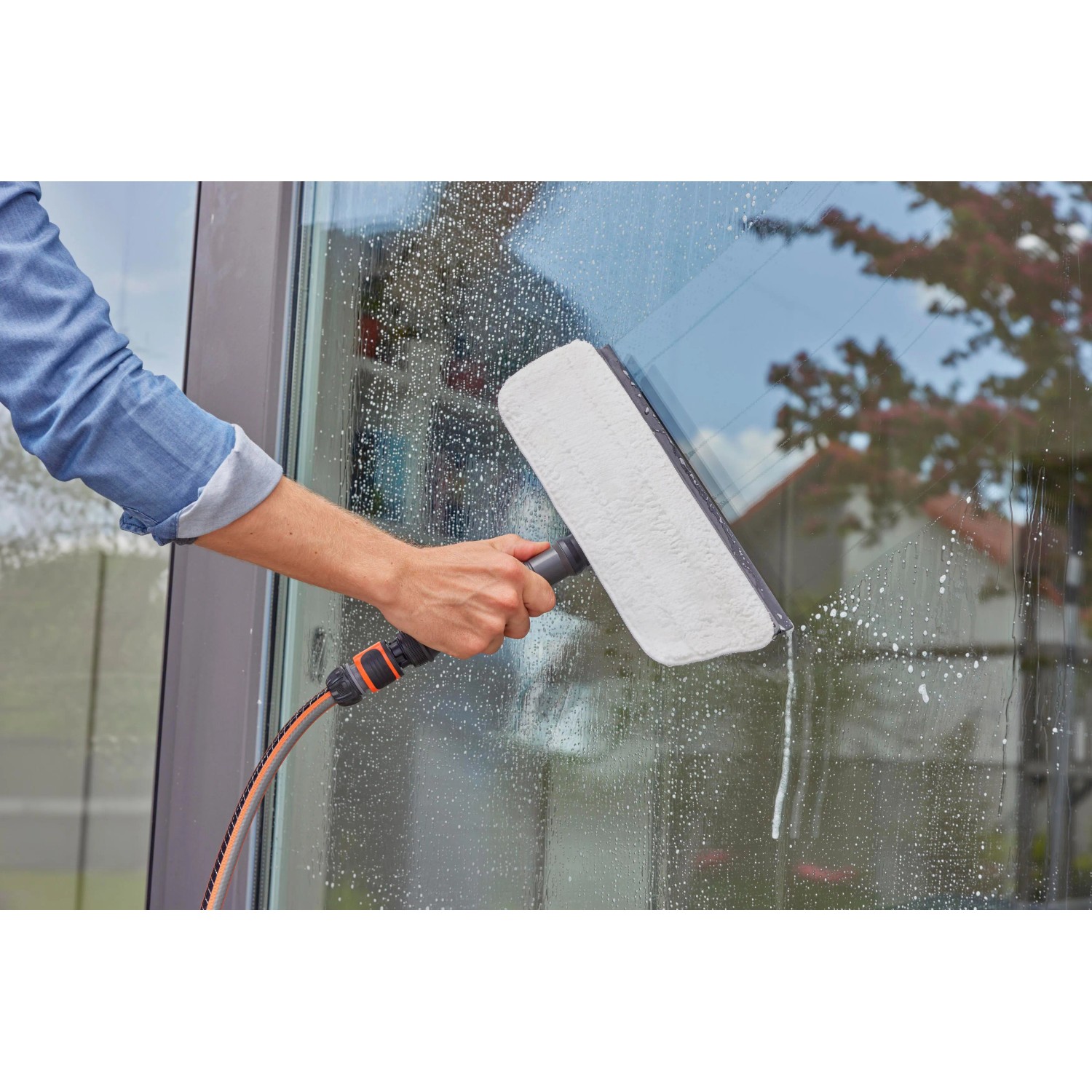 Gardena Cleansystem Fensterwischer mit Mikrovlies und Abziehlippe ...