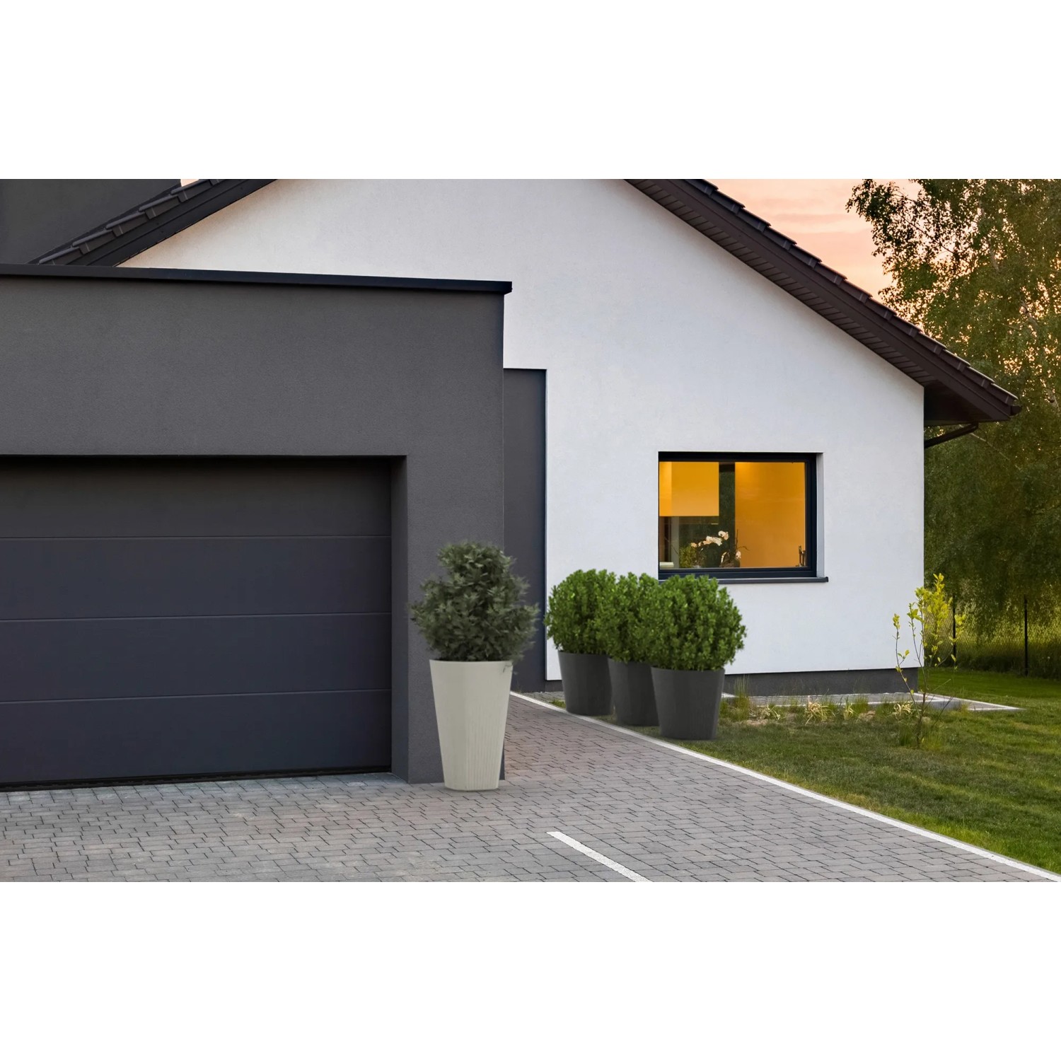 Orbis Pflanzgefäß Muza Kunststoff 60,7 cm x 39 cm x 39 cm Creme kaufen ...