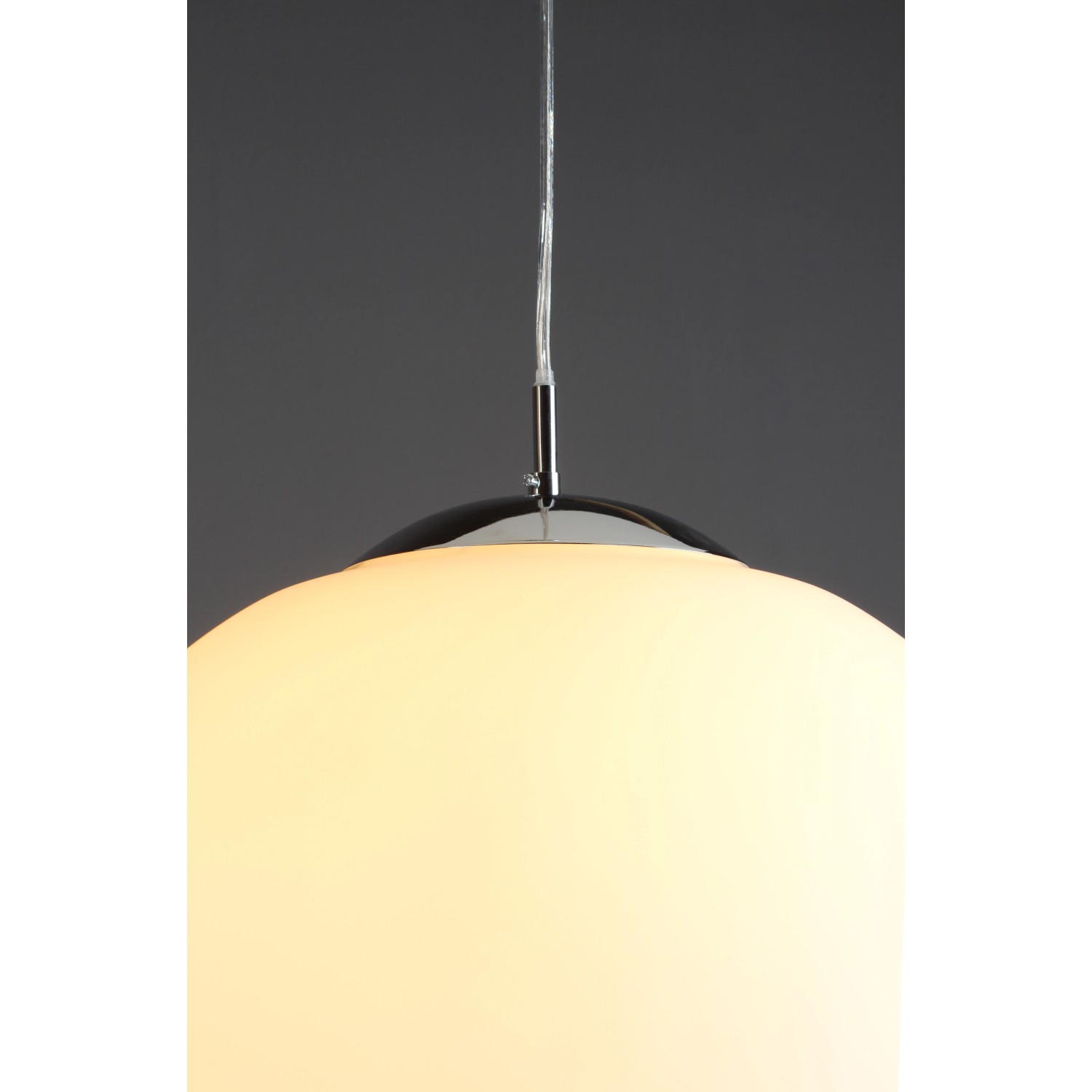 Luce Design Pendelleuchte City 1-flammig Weiß-Chrom Ø 45 cm kaufen bei OBI