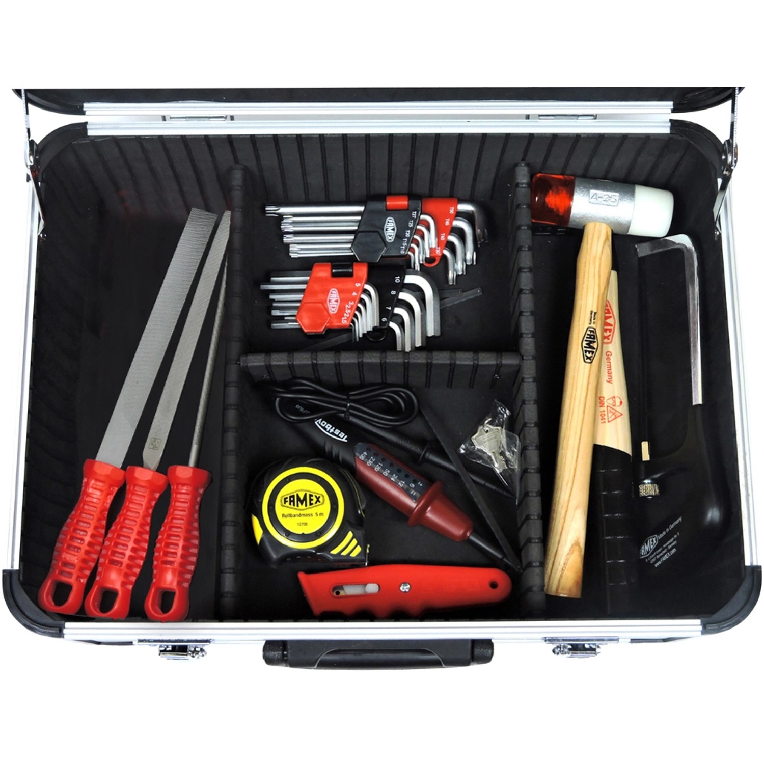 Famex Werkzeugkoffer 418-88 Professional 128-teilig mit Werkzeugset ...