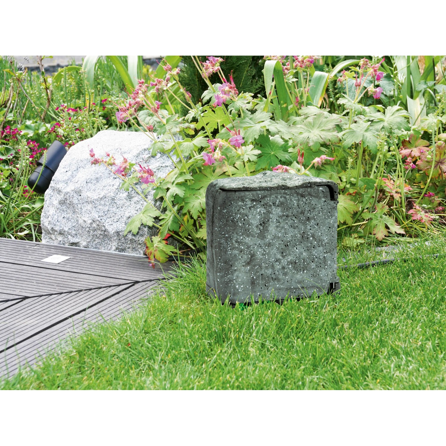 Gartensteckdose Steinoptik 4-fach Steckdose kaufen bei OBI