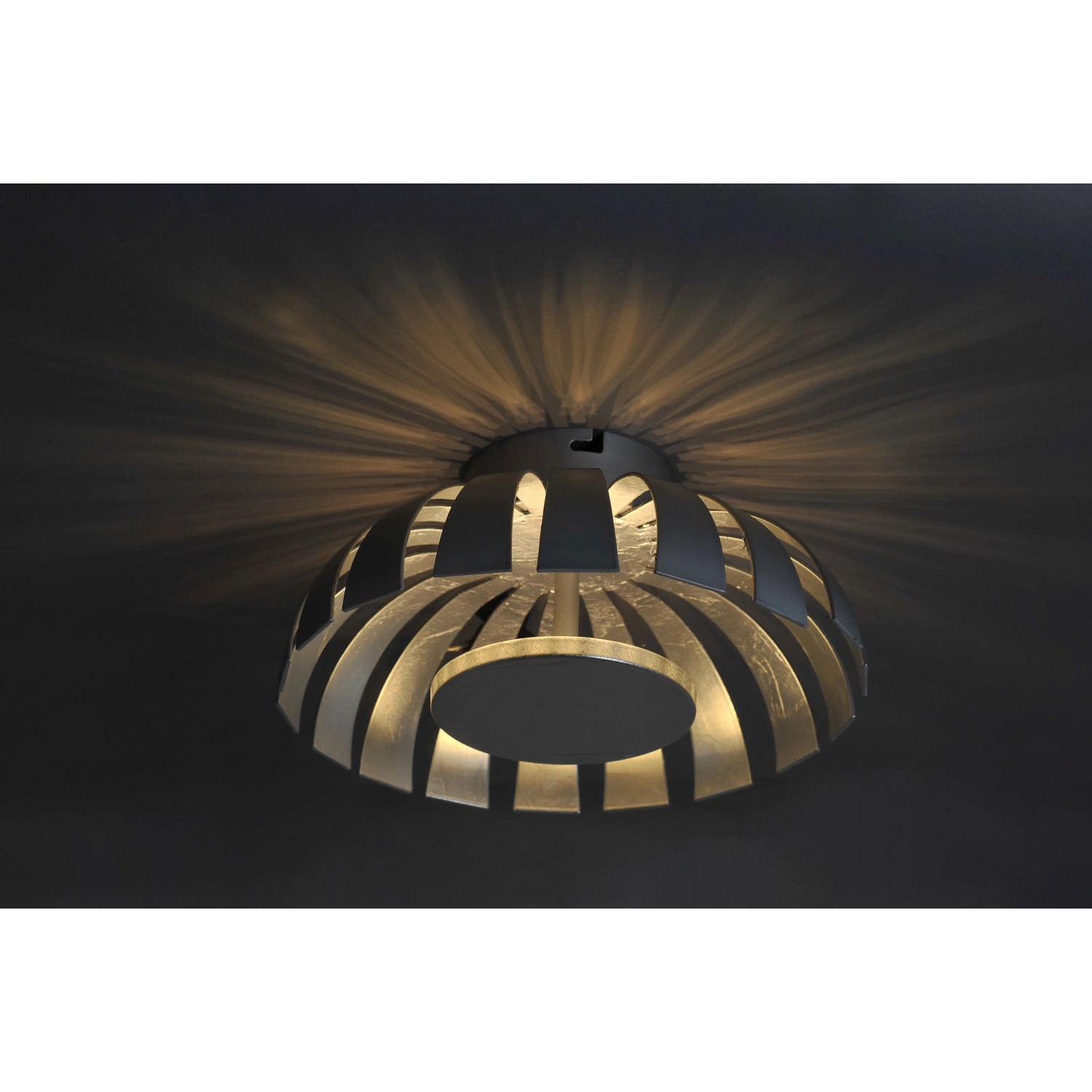 Luce Design LED-Wand-Deckenleuchte Flare 9017 L 1-flammig Silber Ø 35 ...