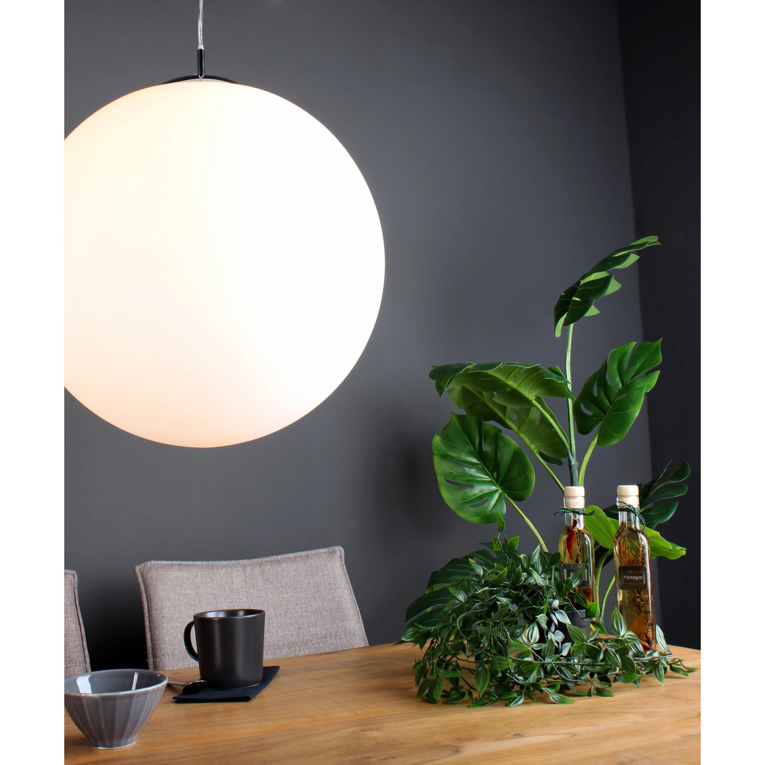 Luce Design Pendelleuchte City 1-flammig Weiß-Chrom Ø 45 cm kaufen bei OBI