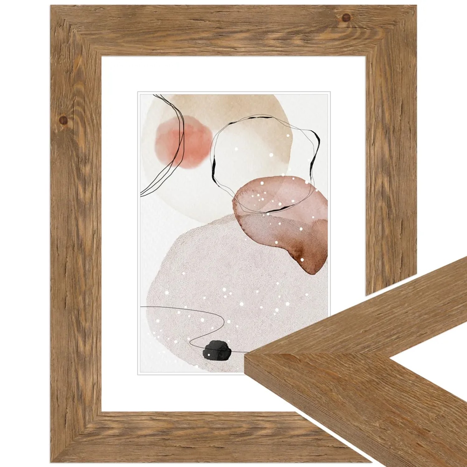 WANDStyle Bilderrahmen H780 aus Massivholz in Eiche-Optik 18 x 24 cm im ...