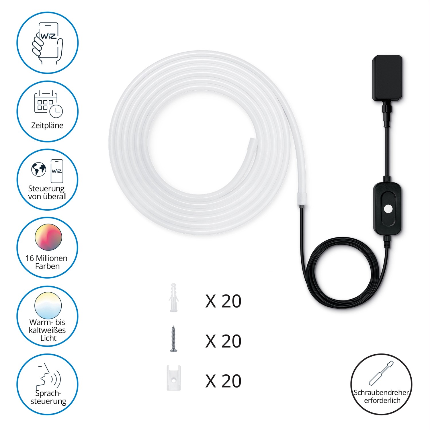 WiZ Outdoor Led-Strip Tunable White & Color 5 Meter 1er Pack kaufen bei OBI