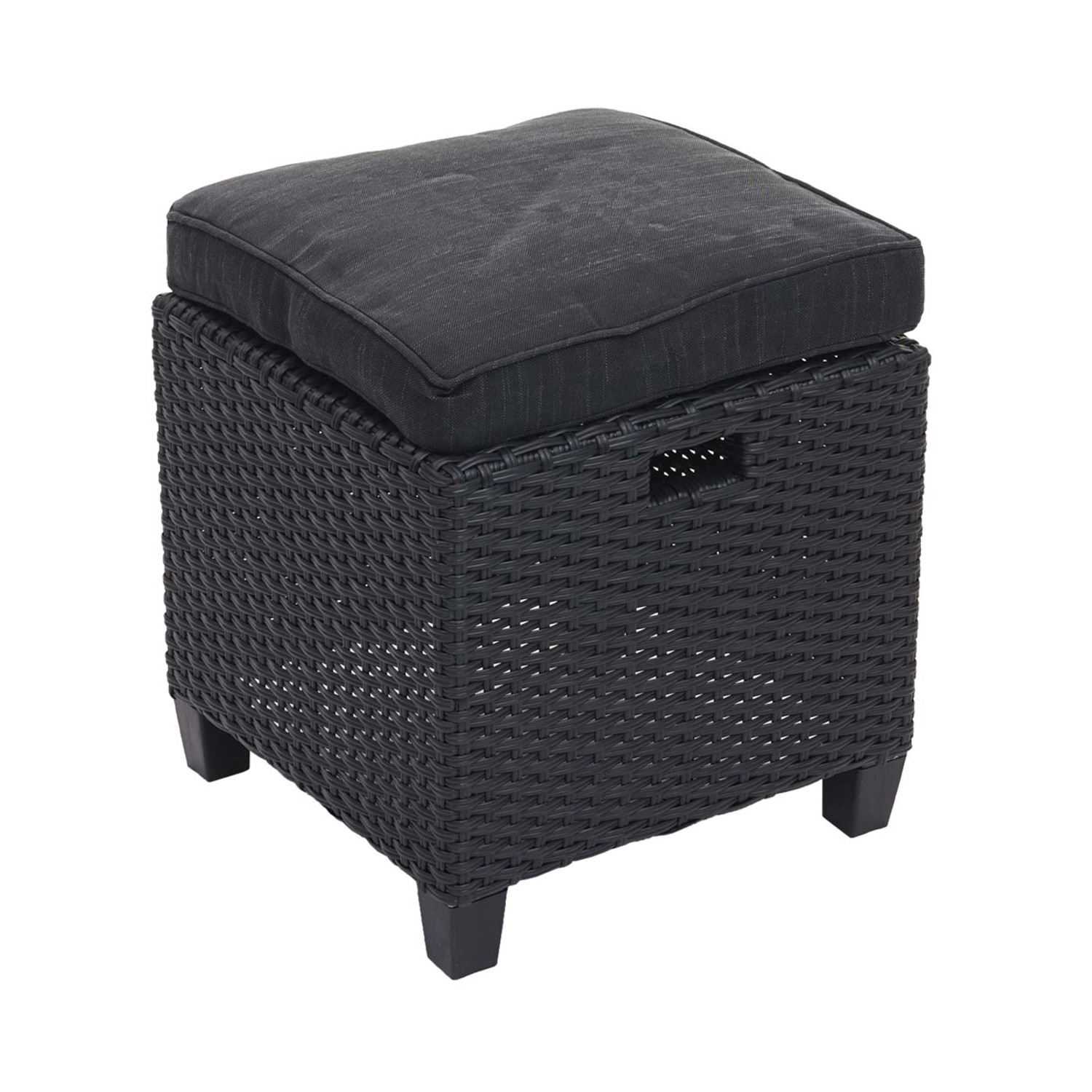 MCW Poly-Rattan Garnitur E95 6-teilig Schwarz Kissen Anthrazit kaufen bei OBI