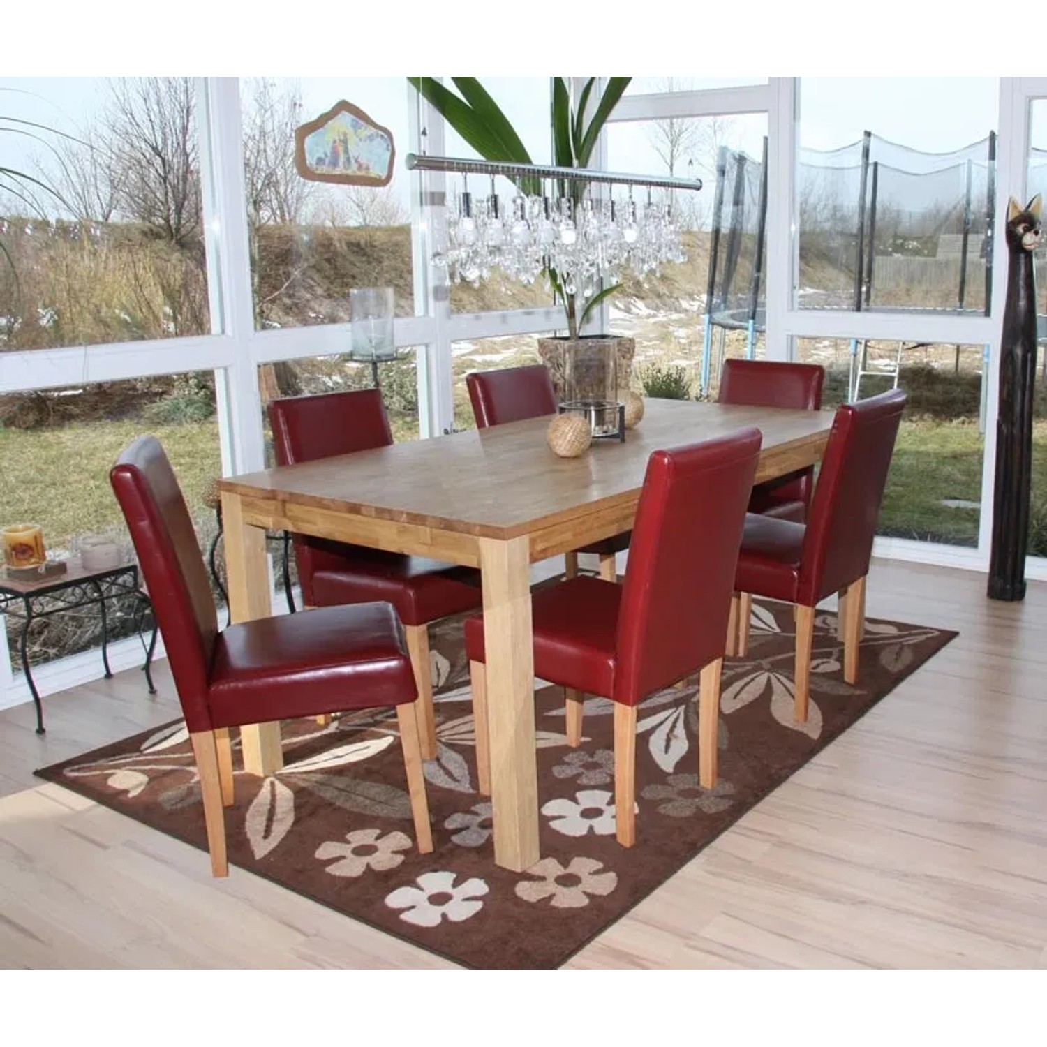 MCW Moderner Esszimmerstuhl Littau 6er Set Kunstleder Rot 135 kg kaufen ...