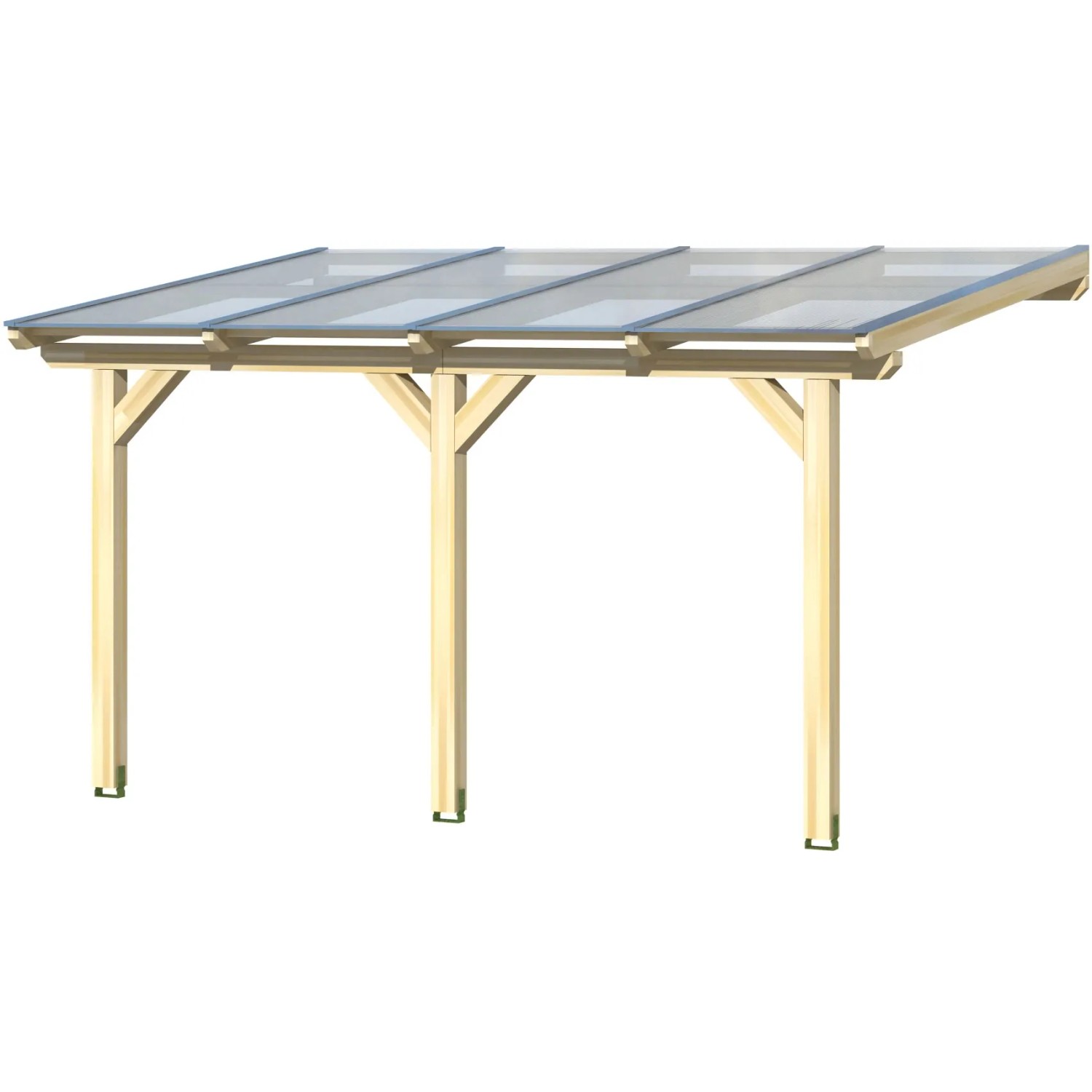 Skan Holz Terrassenüberdachung Andria 434 x 400 cm Leimholz Nussbaum ...