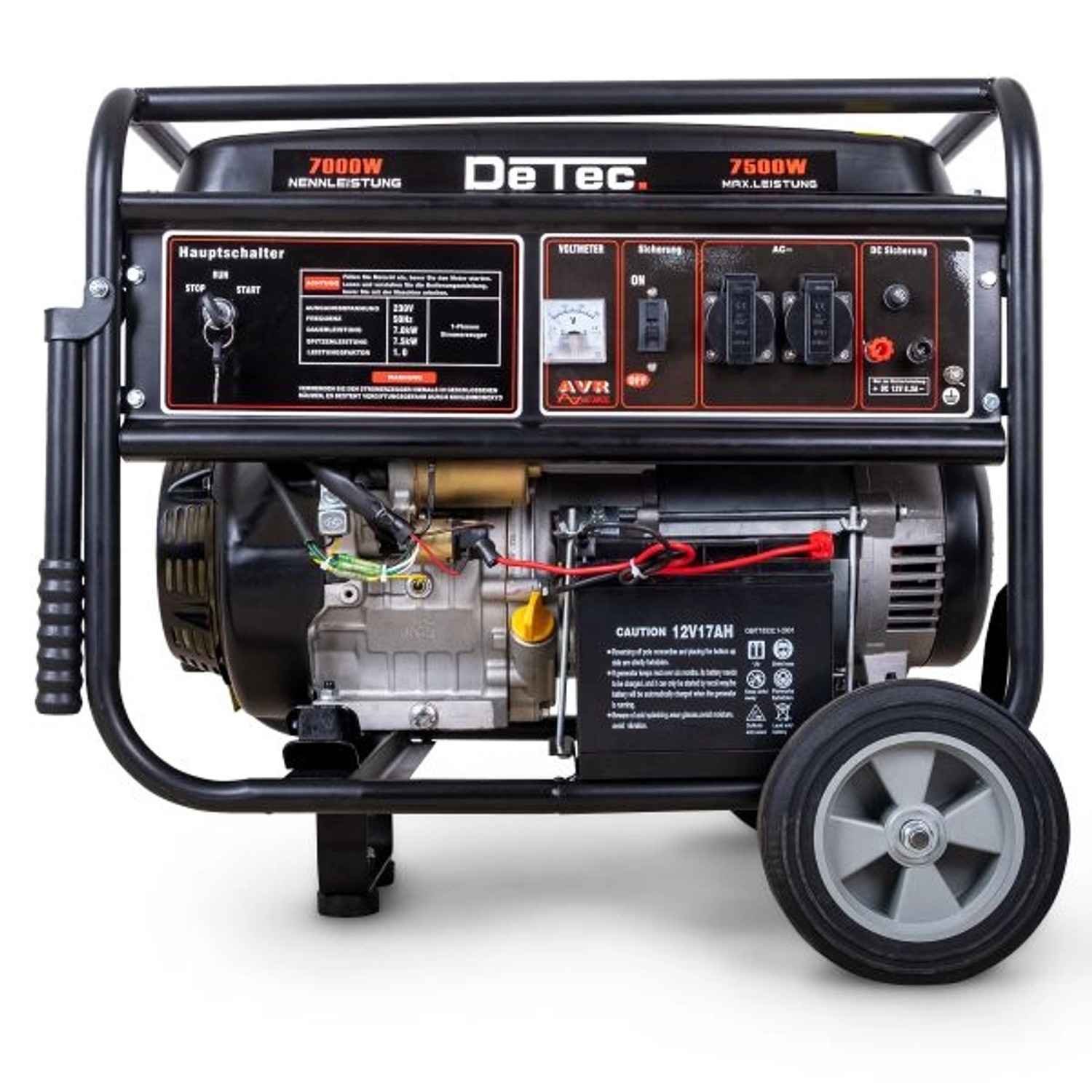 DeTec. 7 kW Benzin Stromgenerator DT LB7500E 1 230V Stromerzeuger ...