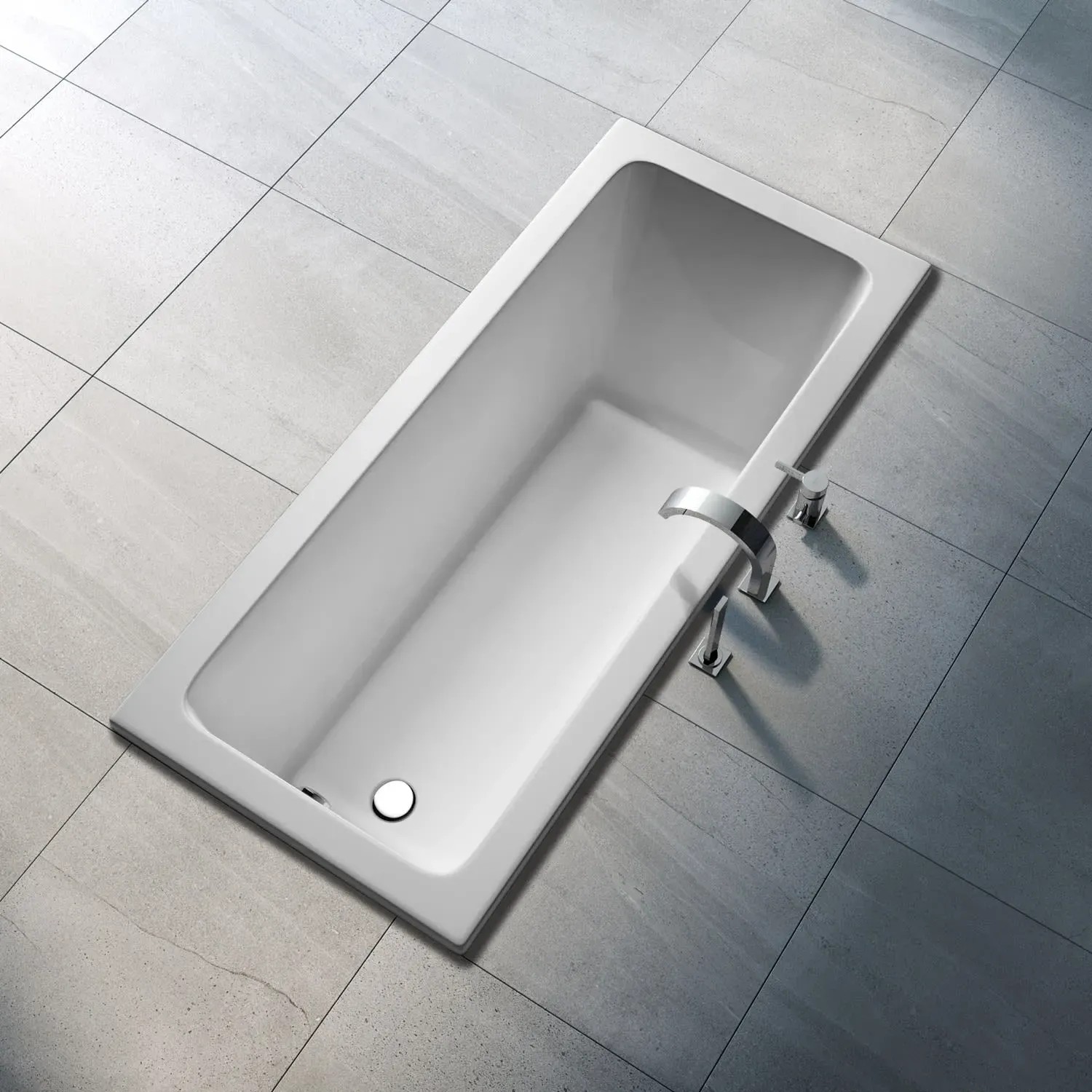 Kronenbach Solo-Badewanne 170 x 75 cm Cube Weiß kaufen bei OBI