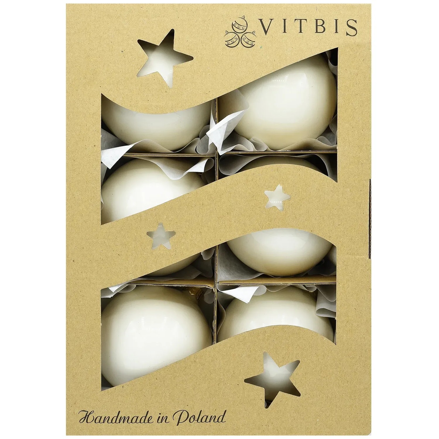 Vitbis Weihnachtskugeln 6-teilig Ø 8 cm Perlweiß kaufen bei OBI