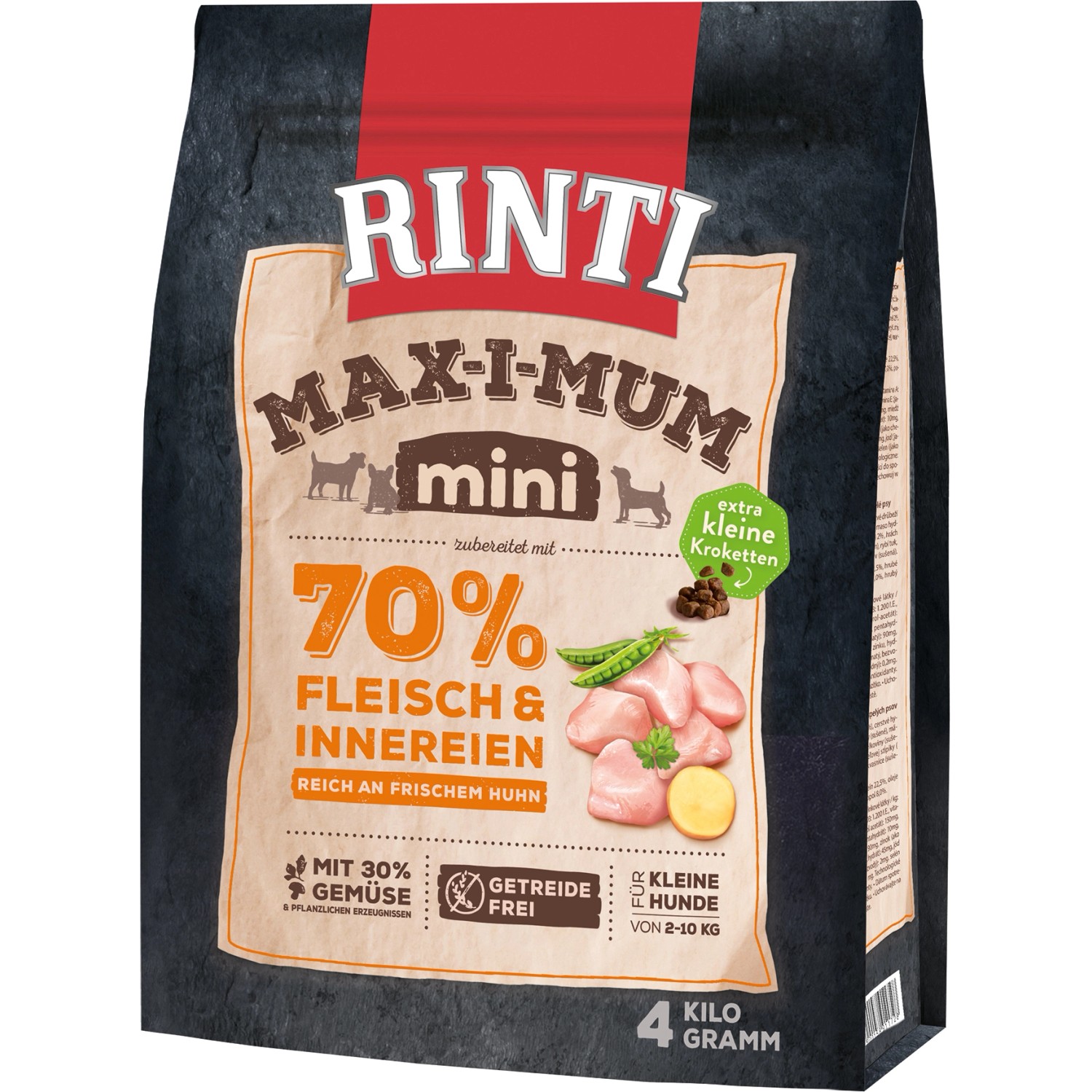 Rinti Hunde-Trockenfutter Max-i-Mum Mini Adult Huhn 4 kg kaufen bei OBI