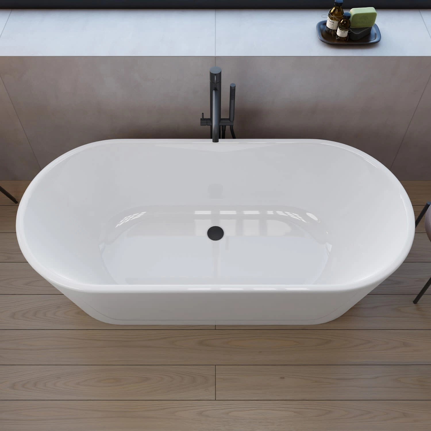 pianura freistehender Wannen-Einhebelmischer Stella Bodenmontage in ...