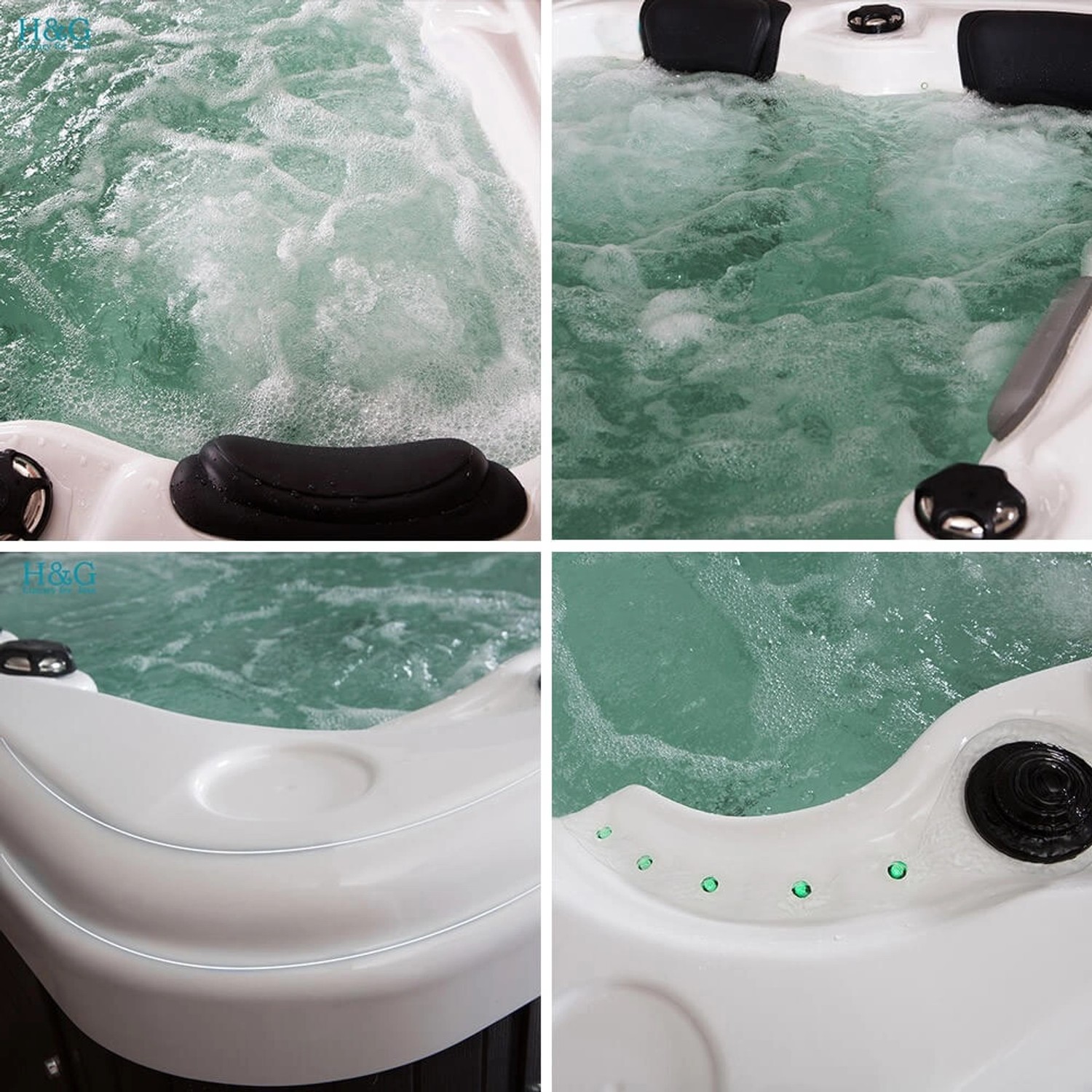 Home Deluxe Outdoor Whirlpool Beach Pure 210 x 155 x 83 cm Dunkelgrau ...