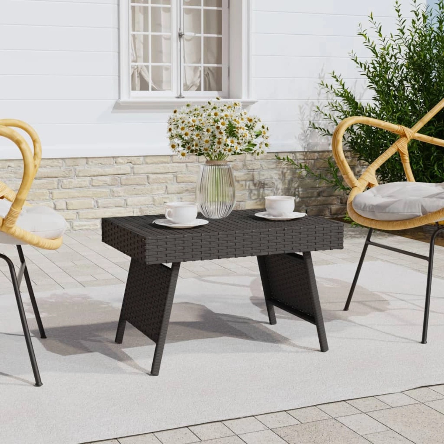 Folding wicker side table store