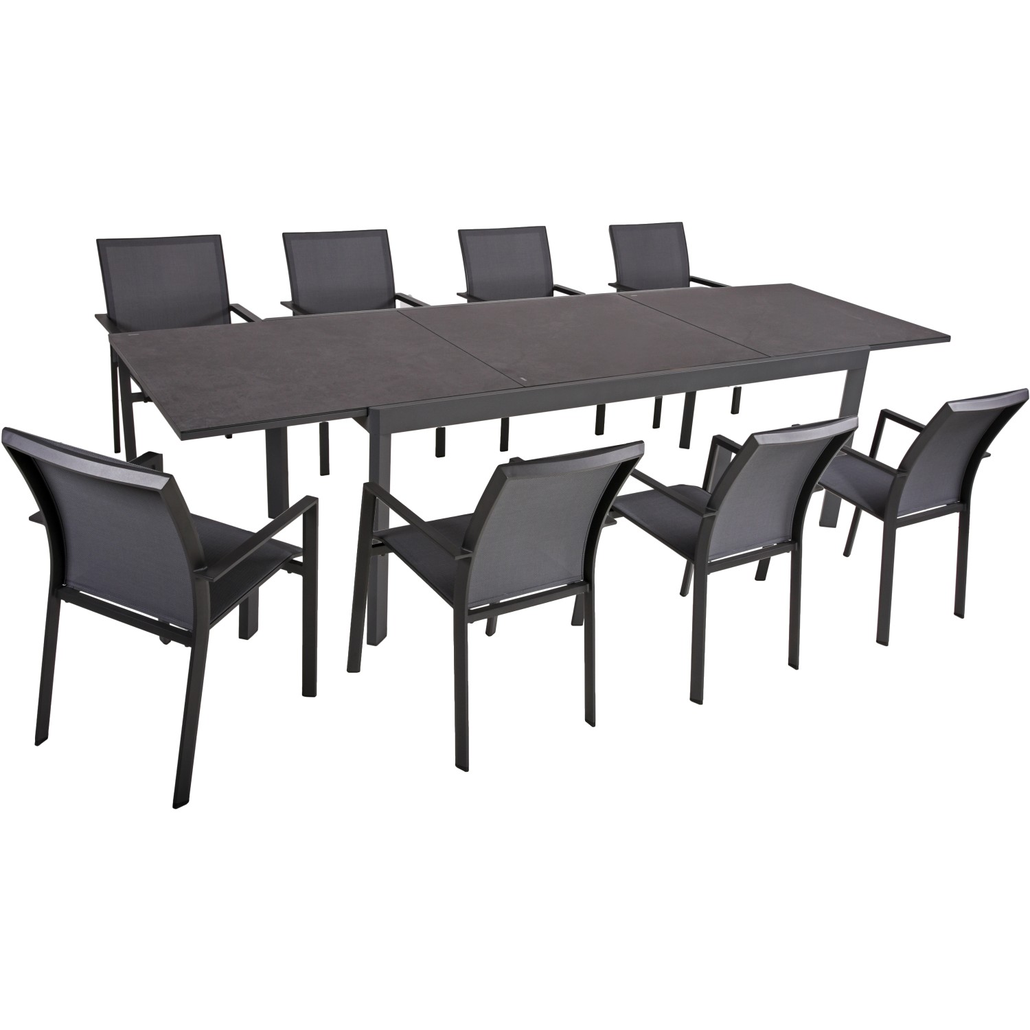 Garden Pleasure Gartenmöbel-Set Nerea 9-teilig mit Stapelstühle Rana ...