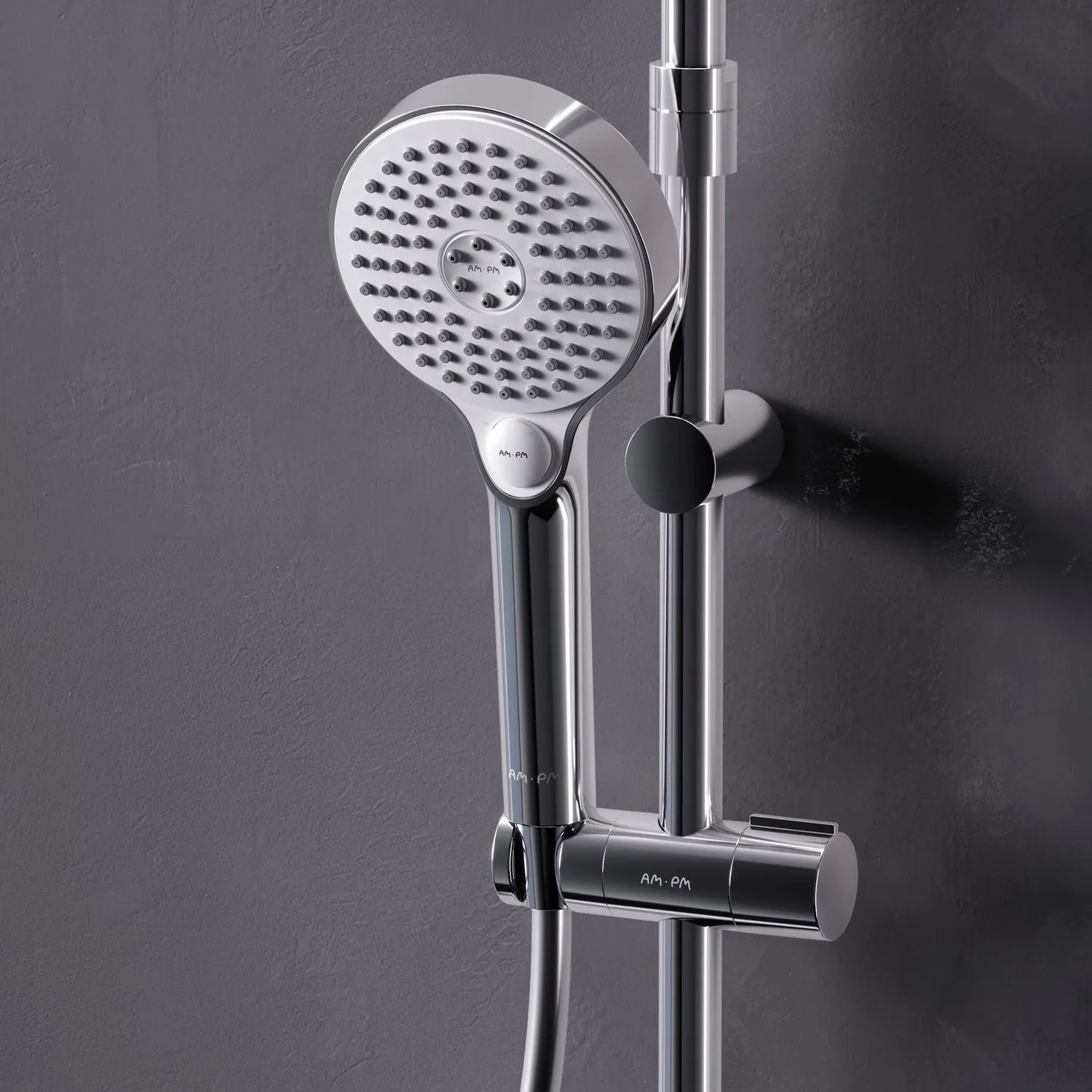 AM.PM Duschsystem mit Regalmischer Wannenarmatur Höhenverstellbar ...