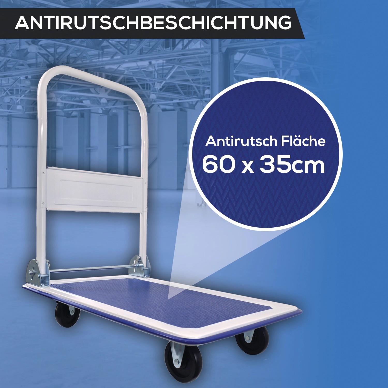 TroniTechnik Transportwagen Plattformwagen klappbar - 150 kg Tragkraft ...