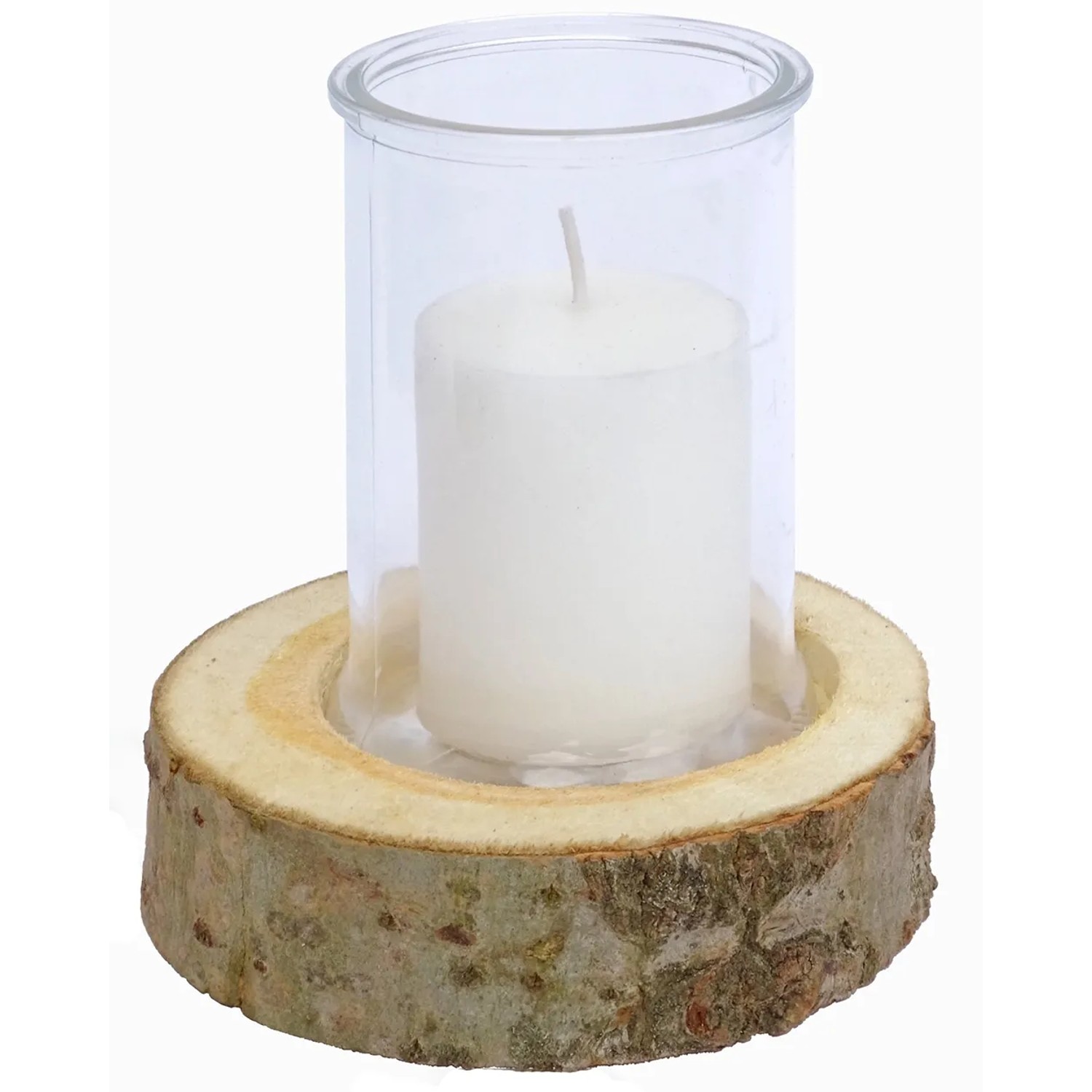 Sunny Garden Windlicht Glas mit Holzsockel 17 cm x 15 cm kaufen bei OBI