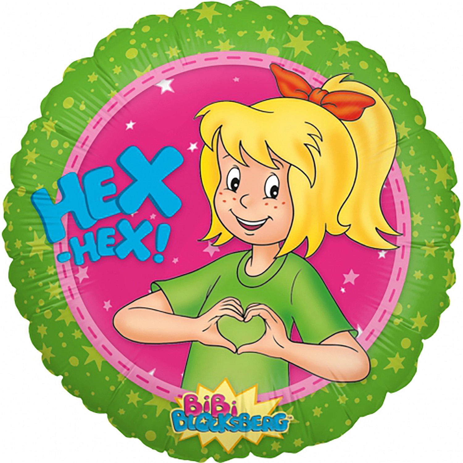 Party Factory Folienballon Bibi Blocksberg Rund Ø 45 cm Hex-Hex Motiv 2 ...