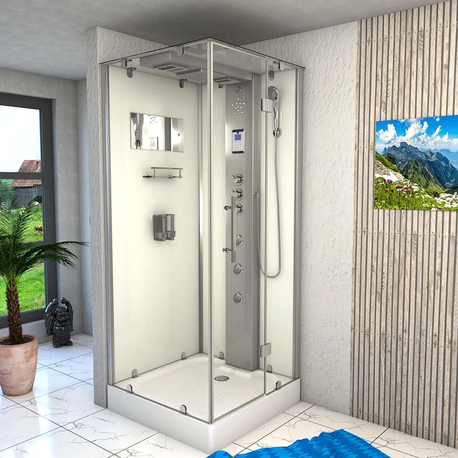 AcquaVapore Komplettdusche D38-10R1-EC 90 x 90 cm kaufen bei OBI