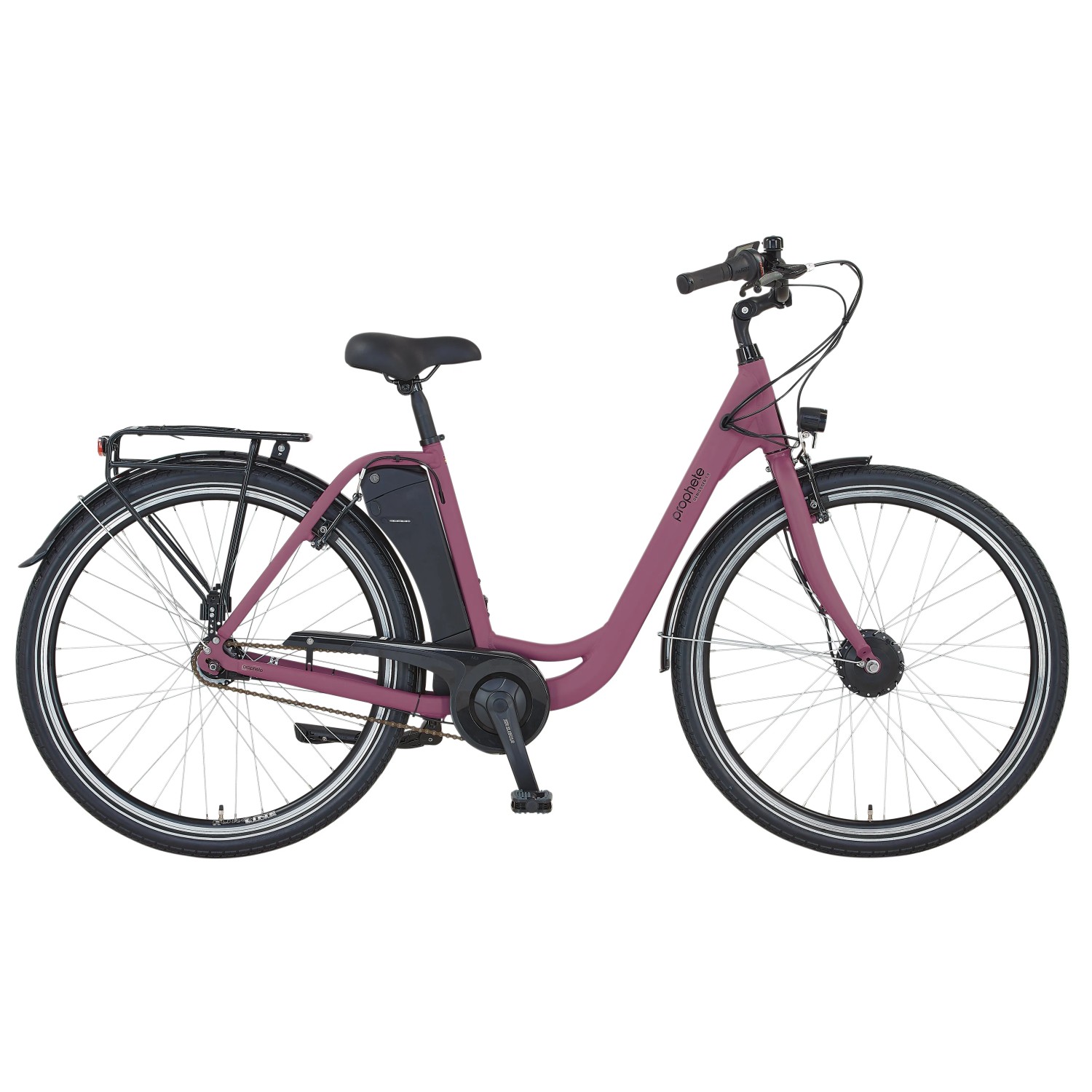 Prophete Damen E-Bike 28 Zoll Lila Tiefeinsteiger 7-Gang Nabenschaltung ...