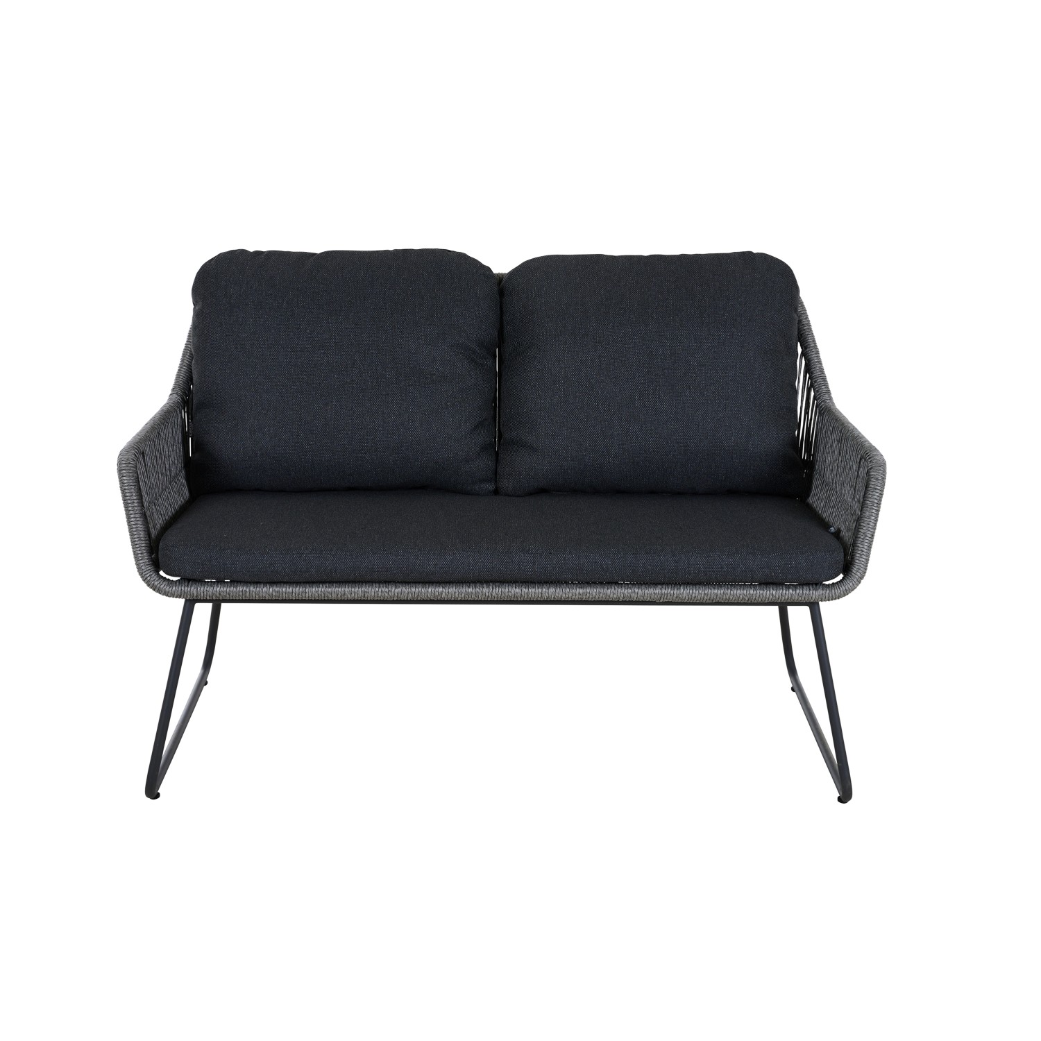 Siena Garden 2-er Diningbank Kansas 69 cm x 135 cm x 85,5 cm Grau ...