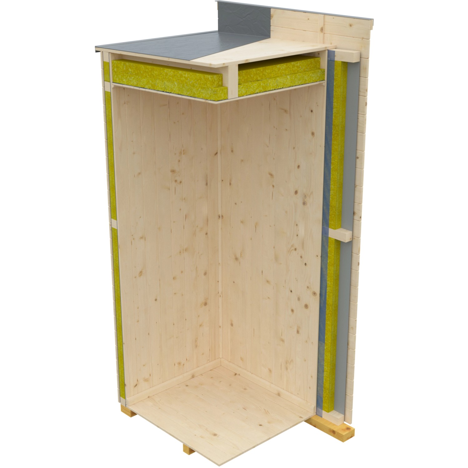 Skan Holz Holz-Gartenhaus Tokio 2 Schiefergrau 340 cm x 340 cm kaufen bei OBI