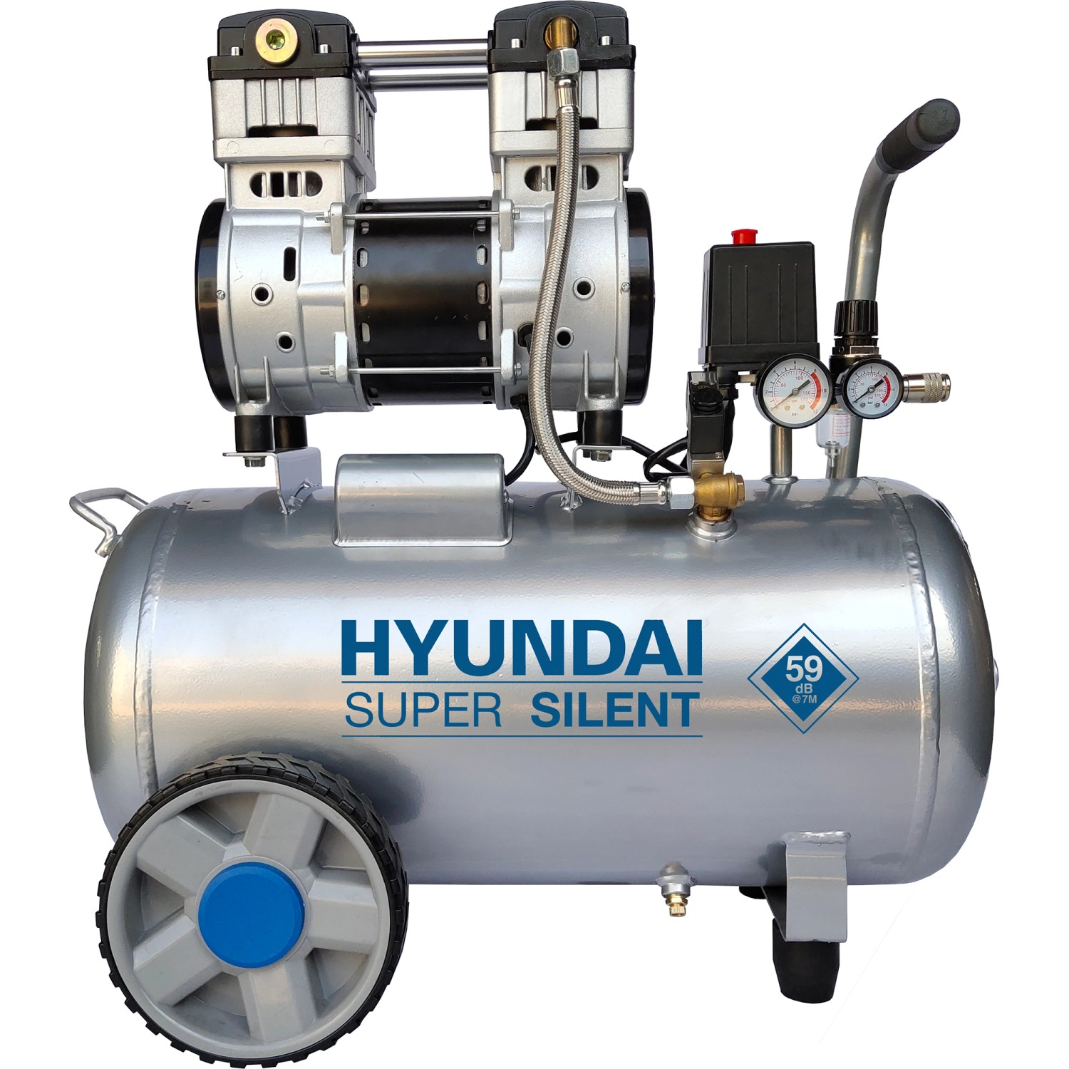 Hyundai Silent Kompressor SAC55753 Ölfrei 50 L 8 Bar 1.5 kW kaufen bei OBI
