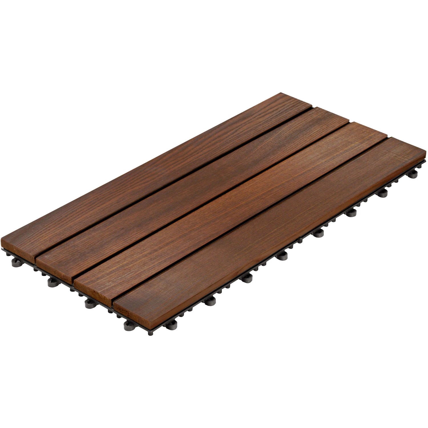 Florco Terrassenfliesen Klick Holz Thermo-Esche glatt 30 x 60 cm 6 ...