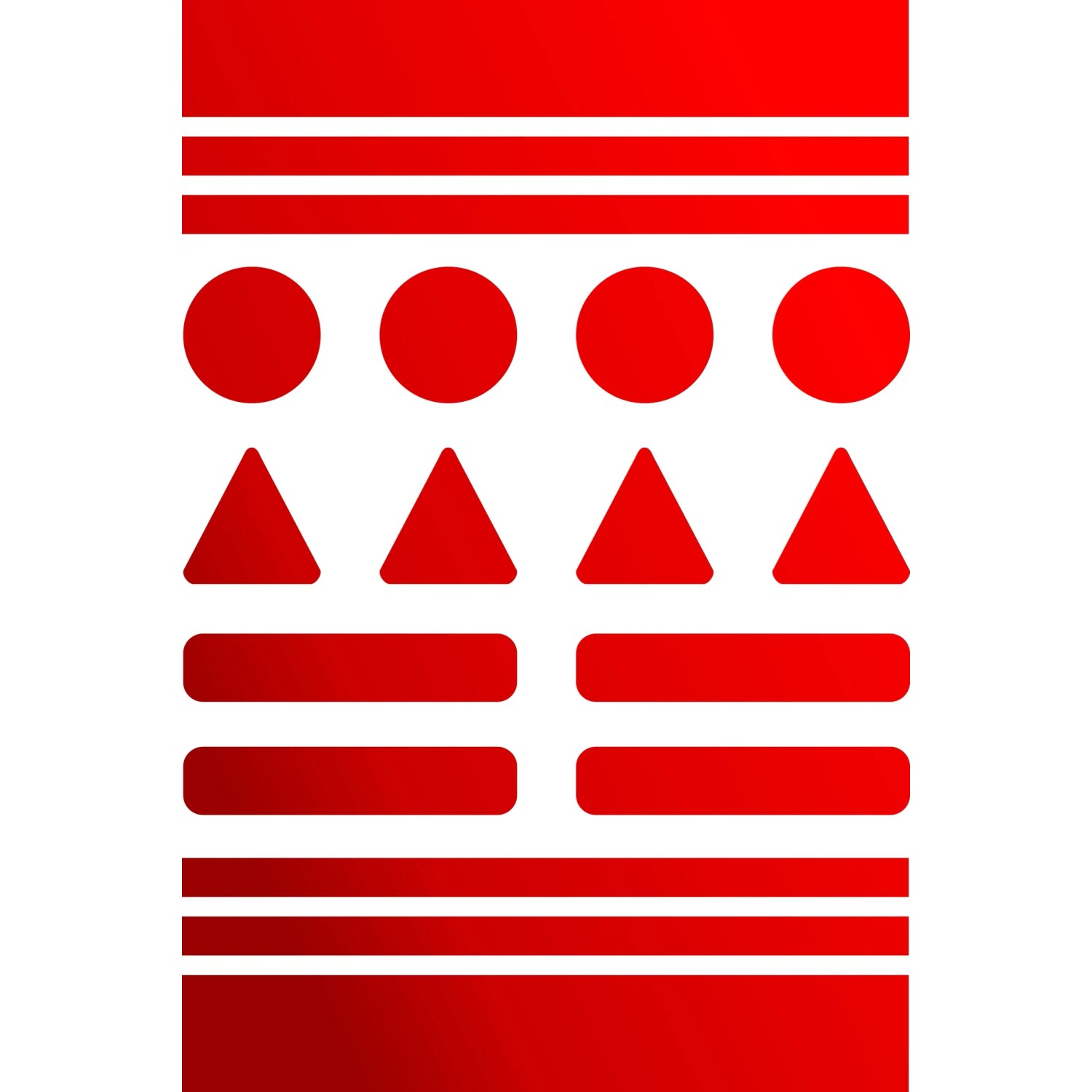 Aufkleber Dimension Holografie "Leucht-Reflektoren'' 30 cm x 20 cm Rot ...