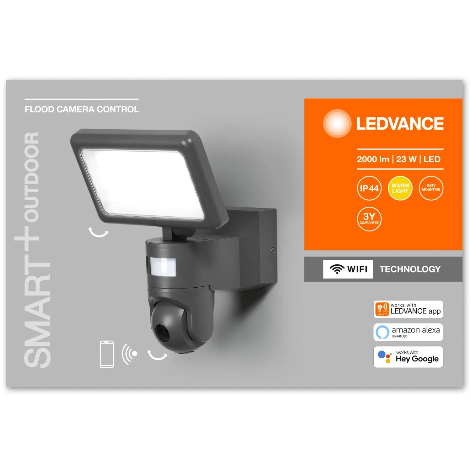 Ledvance LED-Außenleuchte Smart+ Flood Camera Control Dunkelgrau kaufen ...